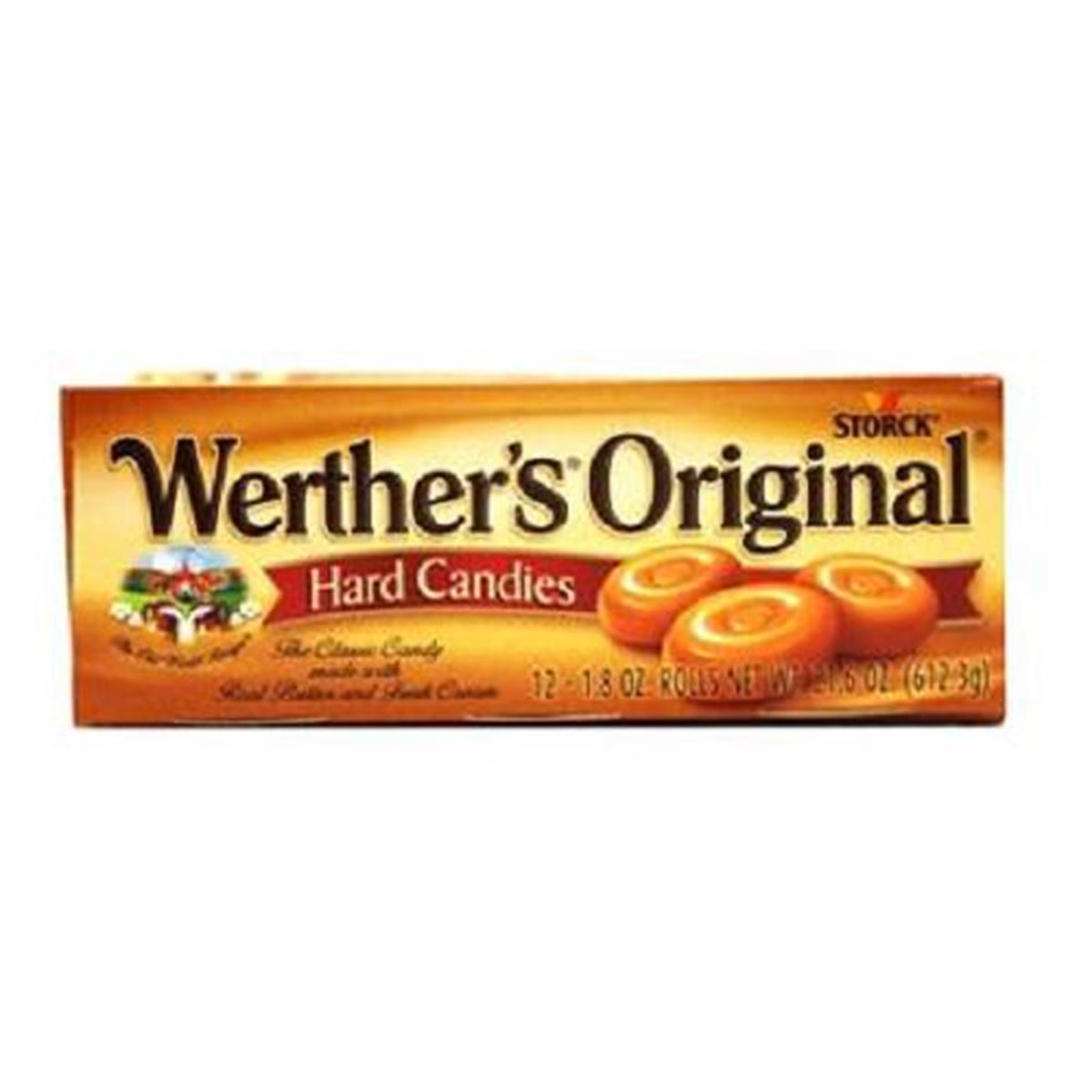 Werthers, Original Hard Candy Rolls, Count 12 (1.8 oz) - Sugar Candy ...