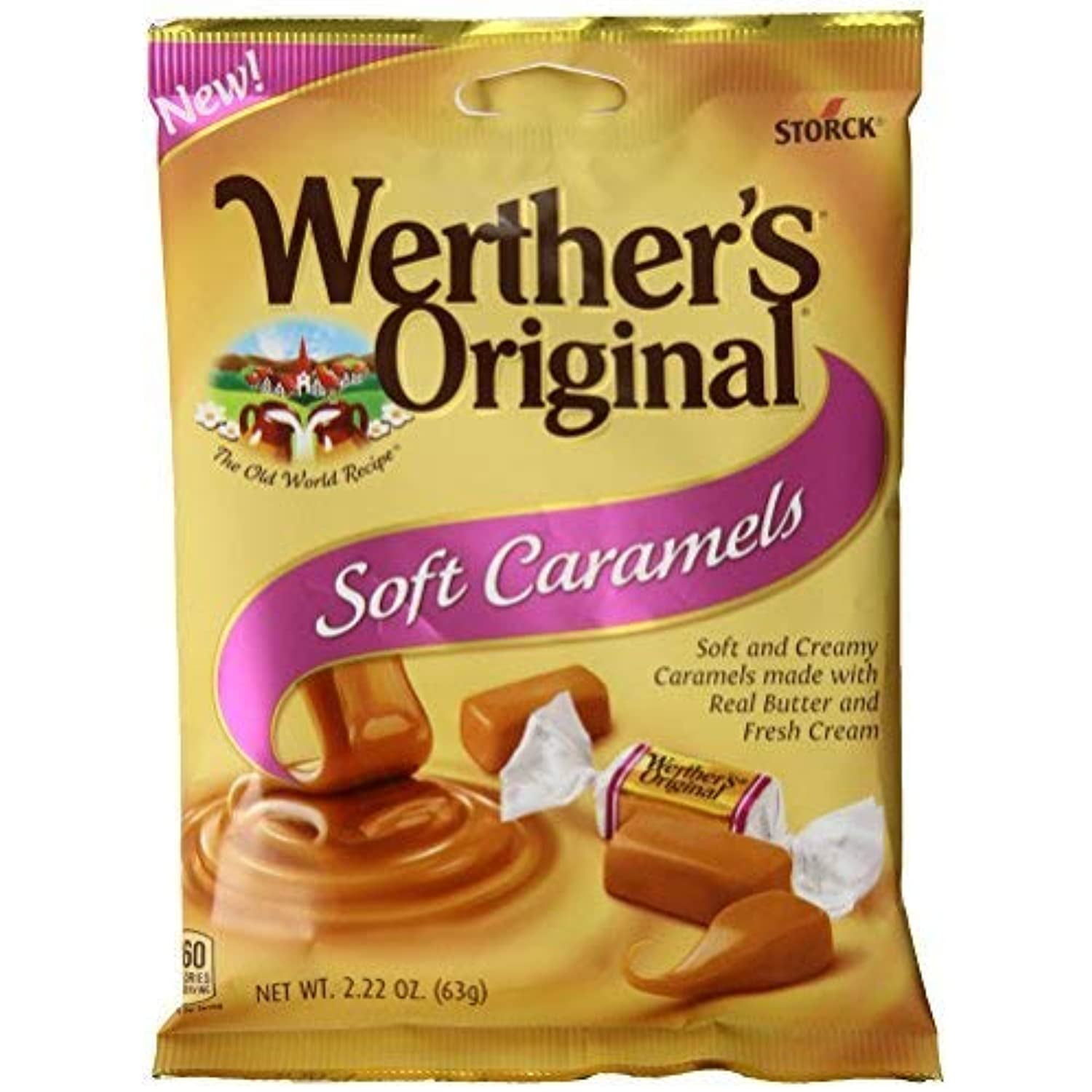Werthers Original Soft Caramels, 2.22 Ounce (Pack Of 12) By Werthers ...