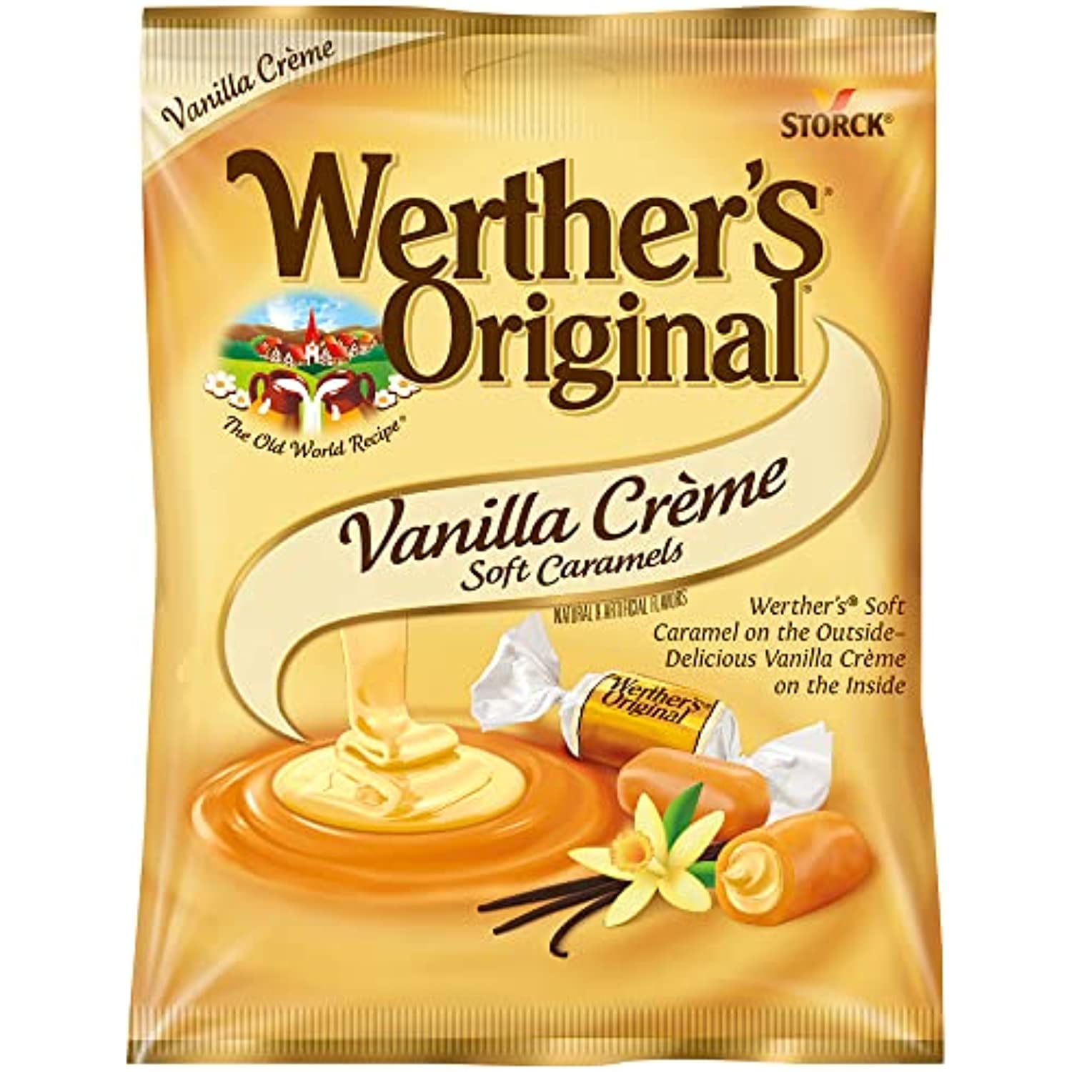 Werthers Original Soft Vanilla Crème Caramel Candy, 2.22 Oz Bags (Pack ...