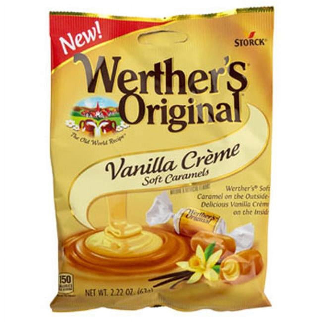 Werthers Original Soft Caramel Candy with Vanilla Creme, Buttery, 2.22 ...