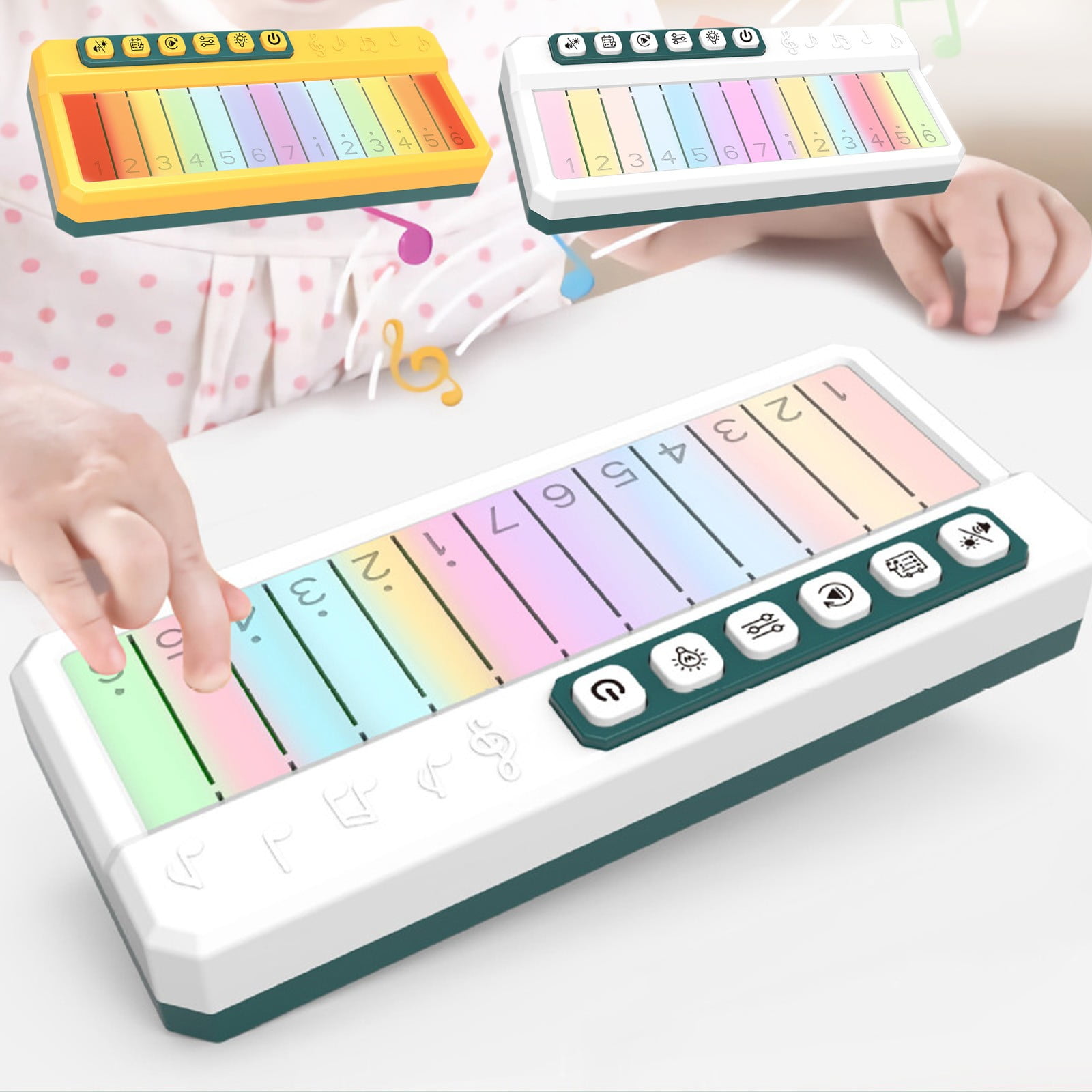 Werulen Under $5 ! Mini Piano Keyboard for Toddlers, Colorful Piano ...
