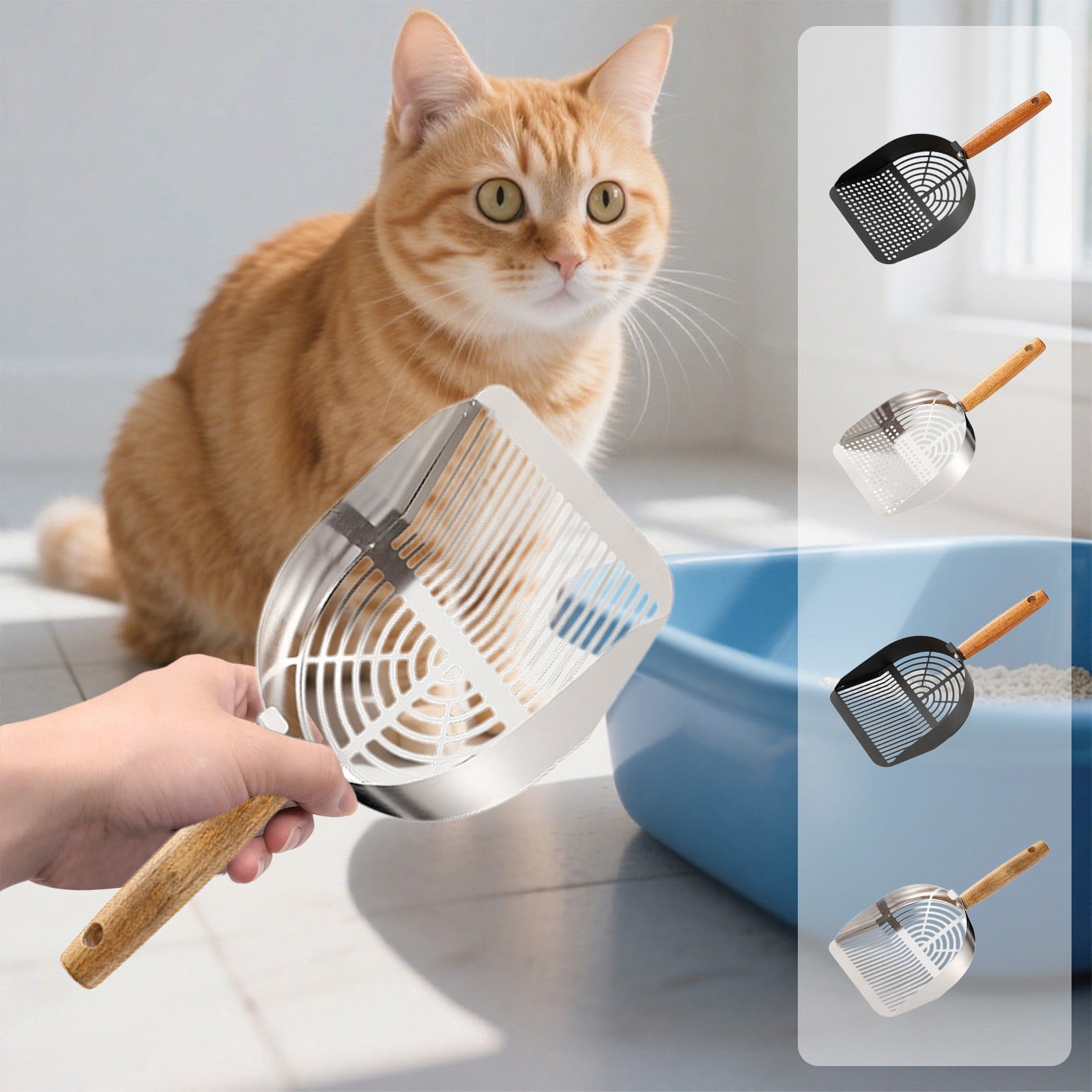 Werulen Under $5 ! Stainless Steel Metal Cats Litter Scoop Heavy Duty ...