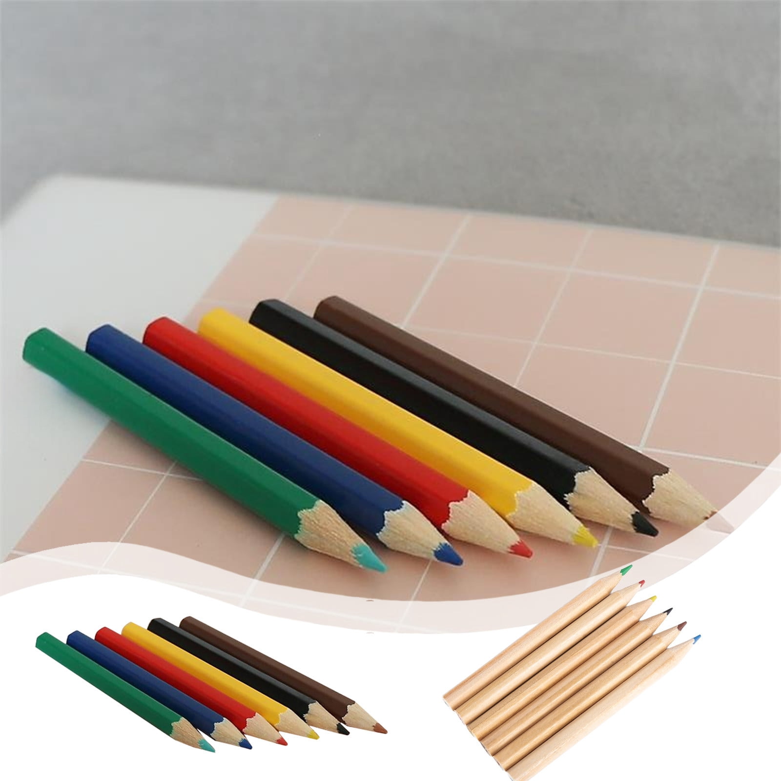 Werulen Clearance Under $5 ! 6 Colored Pencils, Wooden Coloring Pencil ...