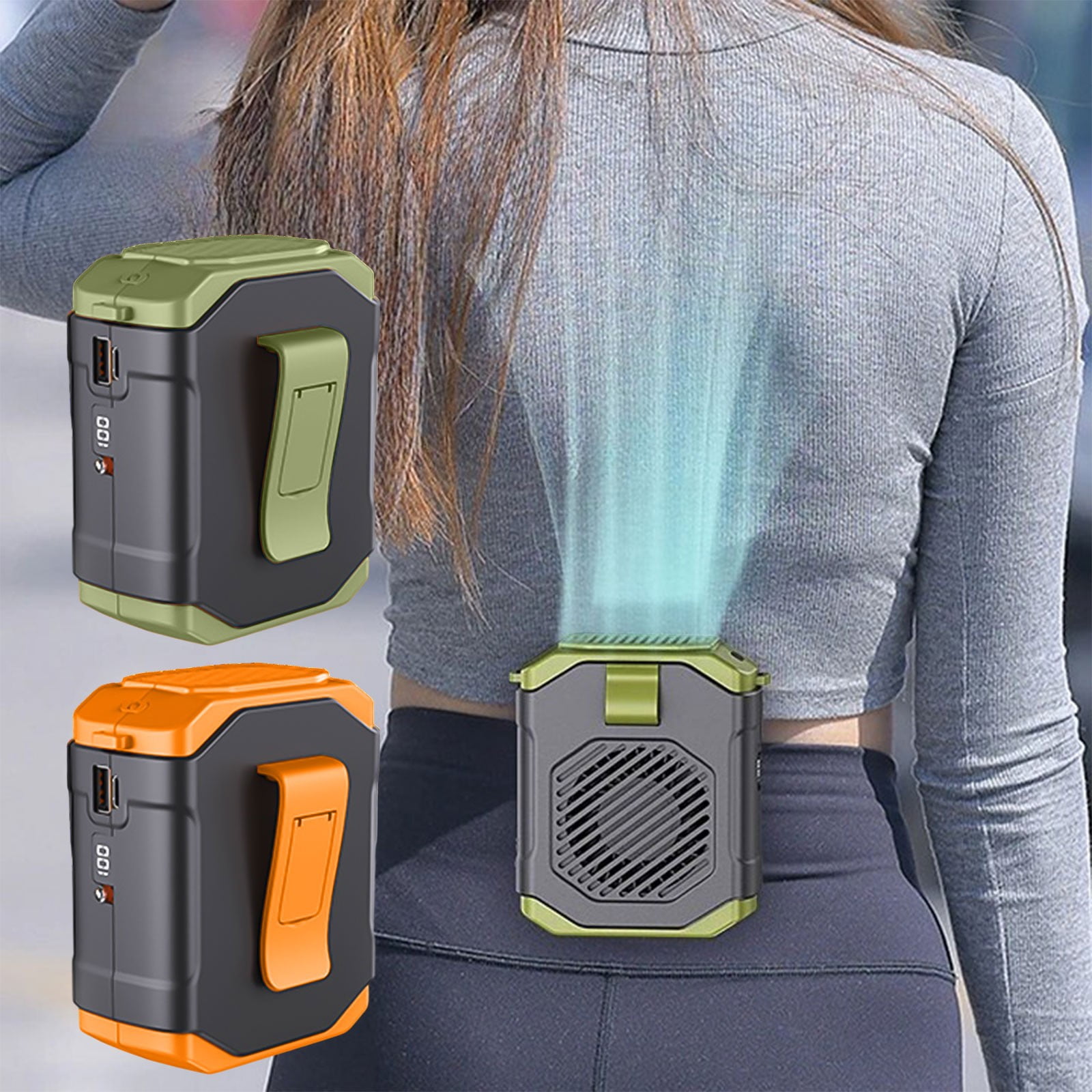 Werulen Clearance Under $5 ! Portable Waist Fan Clip on Belt Rotation ...