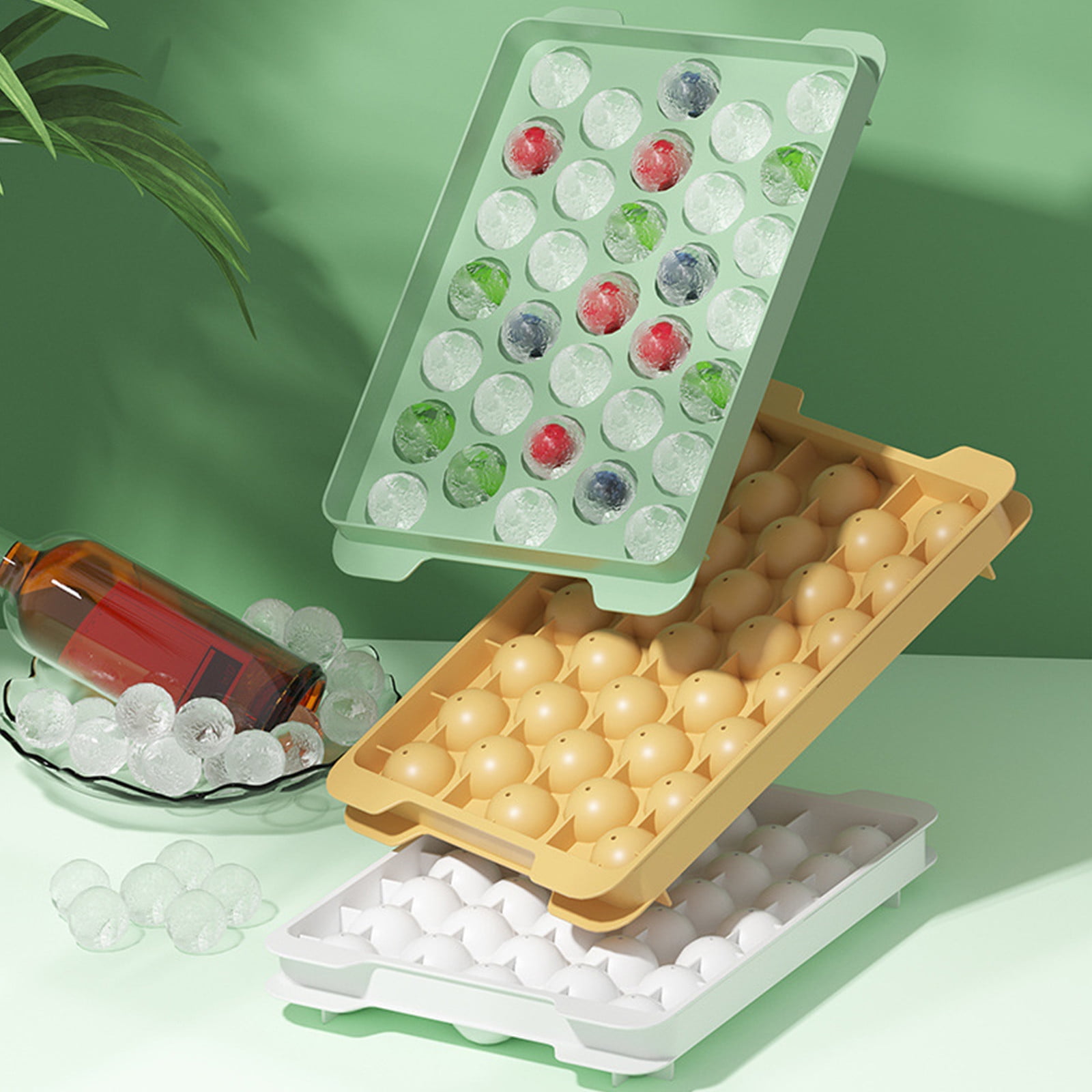 Werulen Clearance Under $5 ! Round Ice Cubes Trays Molds, Small Round ...