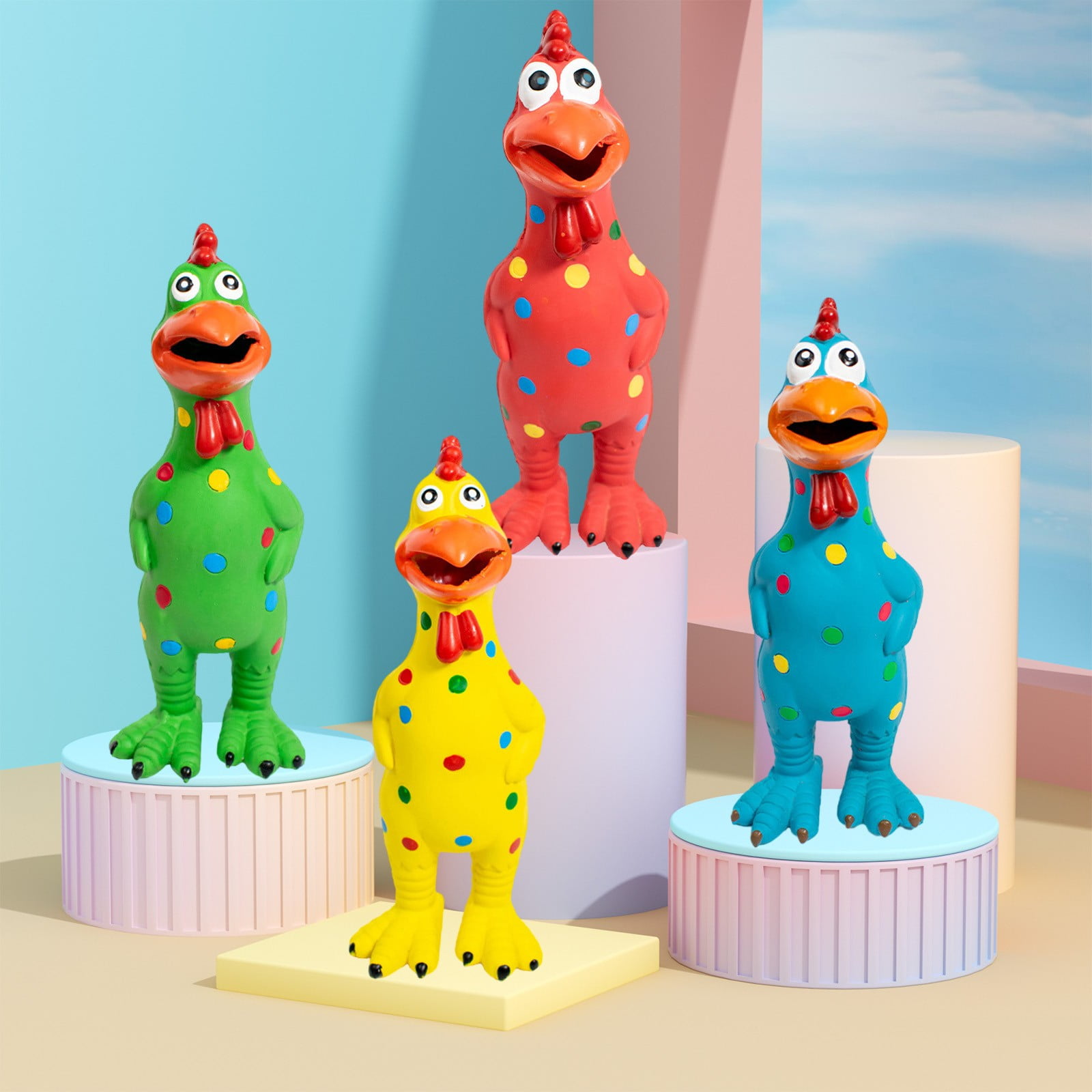 Werulen Clearance Under $ 5 ! Screaming Chicken Toys Funny Rubber ...