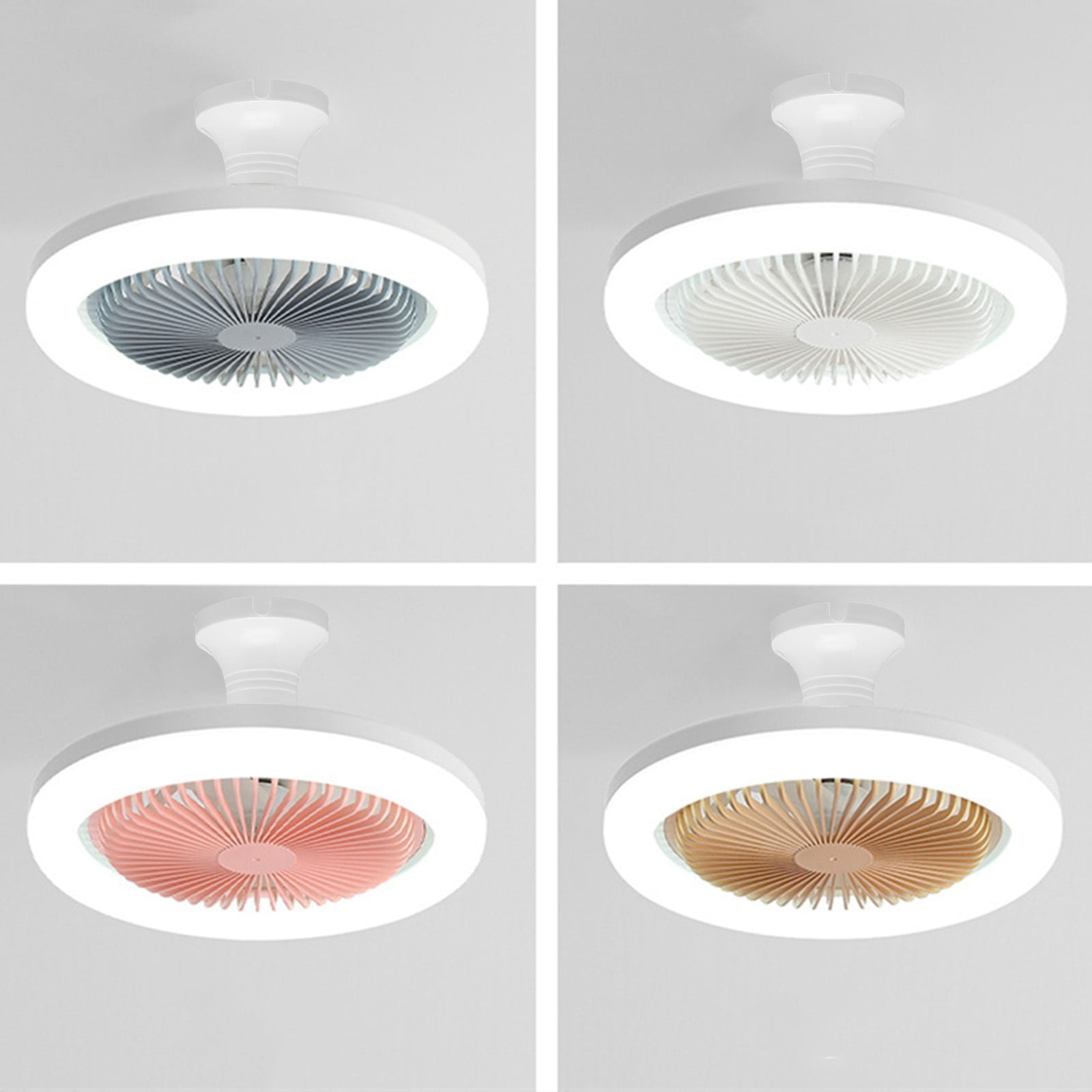 Werulen Under $5 ! Silent Socket Fan Light Screw in Ceiling Fan Light ...