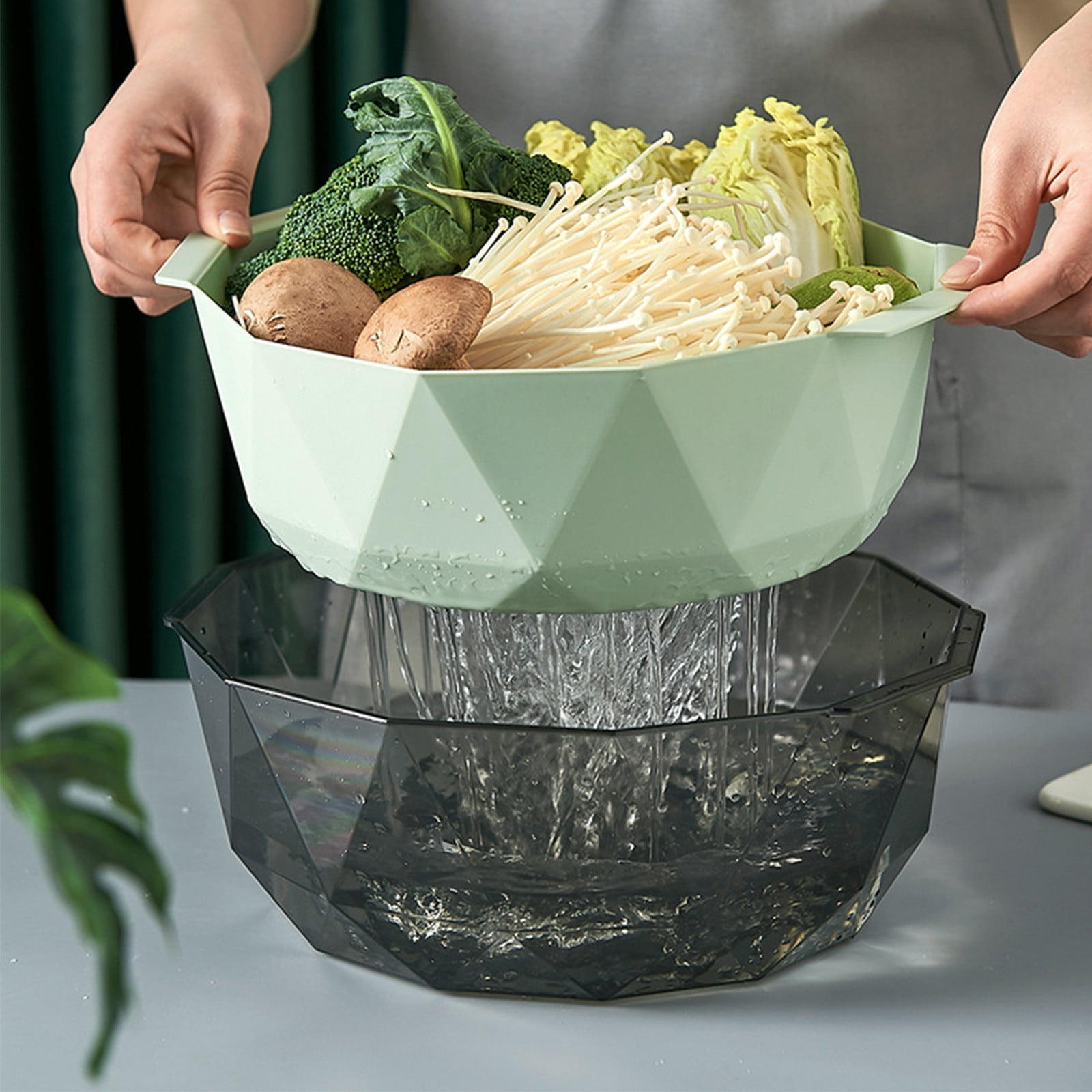 Werulen Figment Kitchen Utensils Under 2$ Multi Functional Double Layer ...