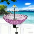 Werulen Mini Solar Fountain Bird Bath,Outdoor Garden Water Basin Decor ...