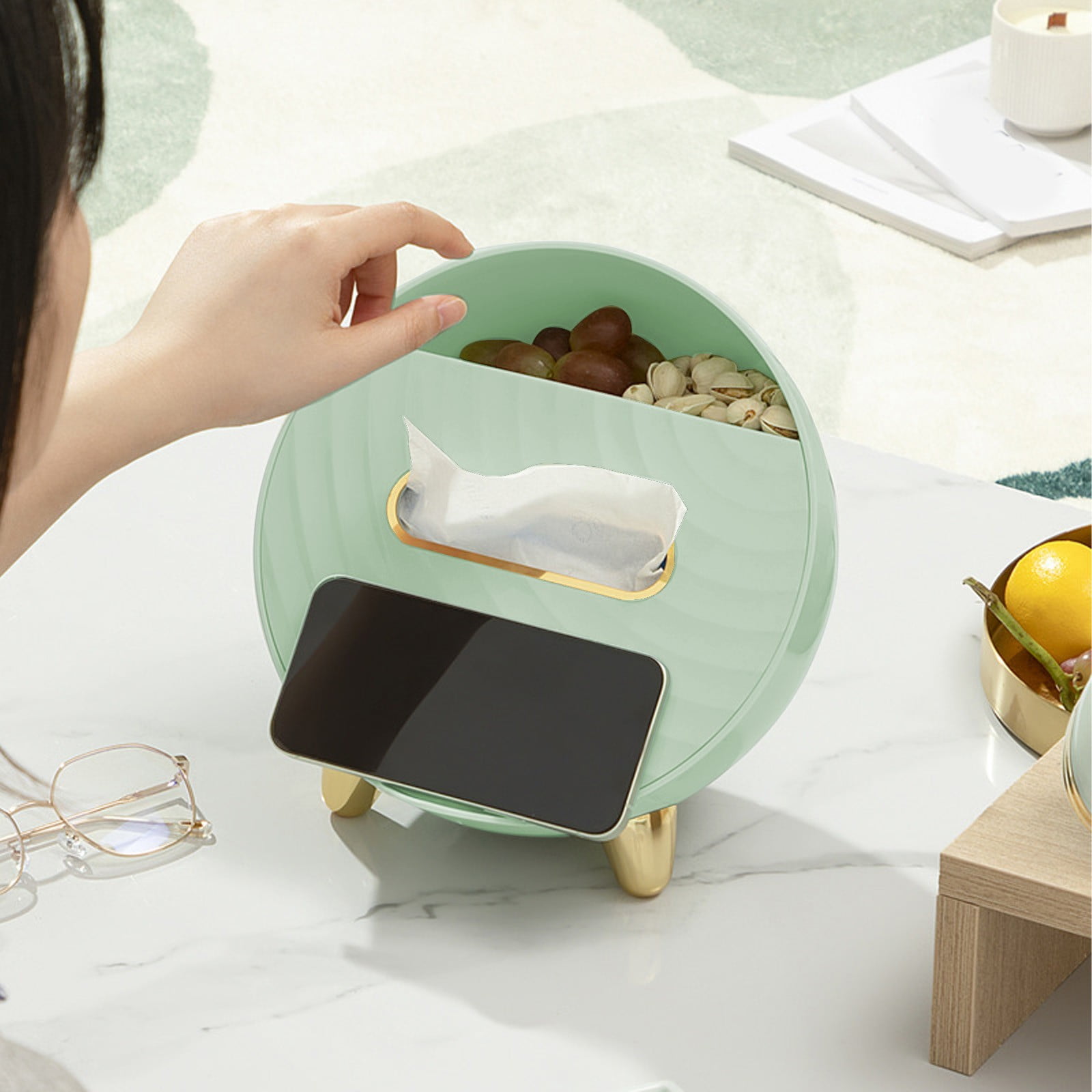 Werulen Storage Case Prime Day Deals Tissue Box Multifunctional Sphere ...