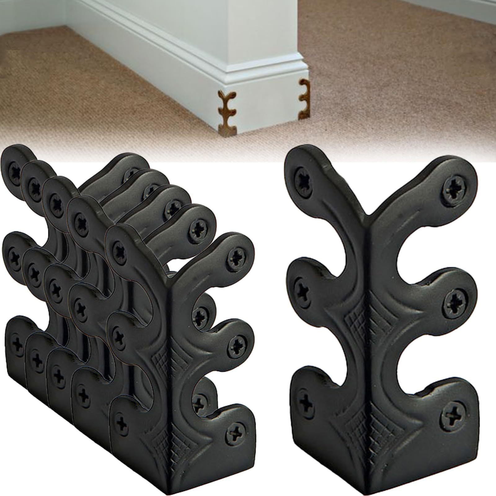 Werulen Vintage Metal Corner Protectors, 4-Pack Solid Brass Socket ...