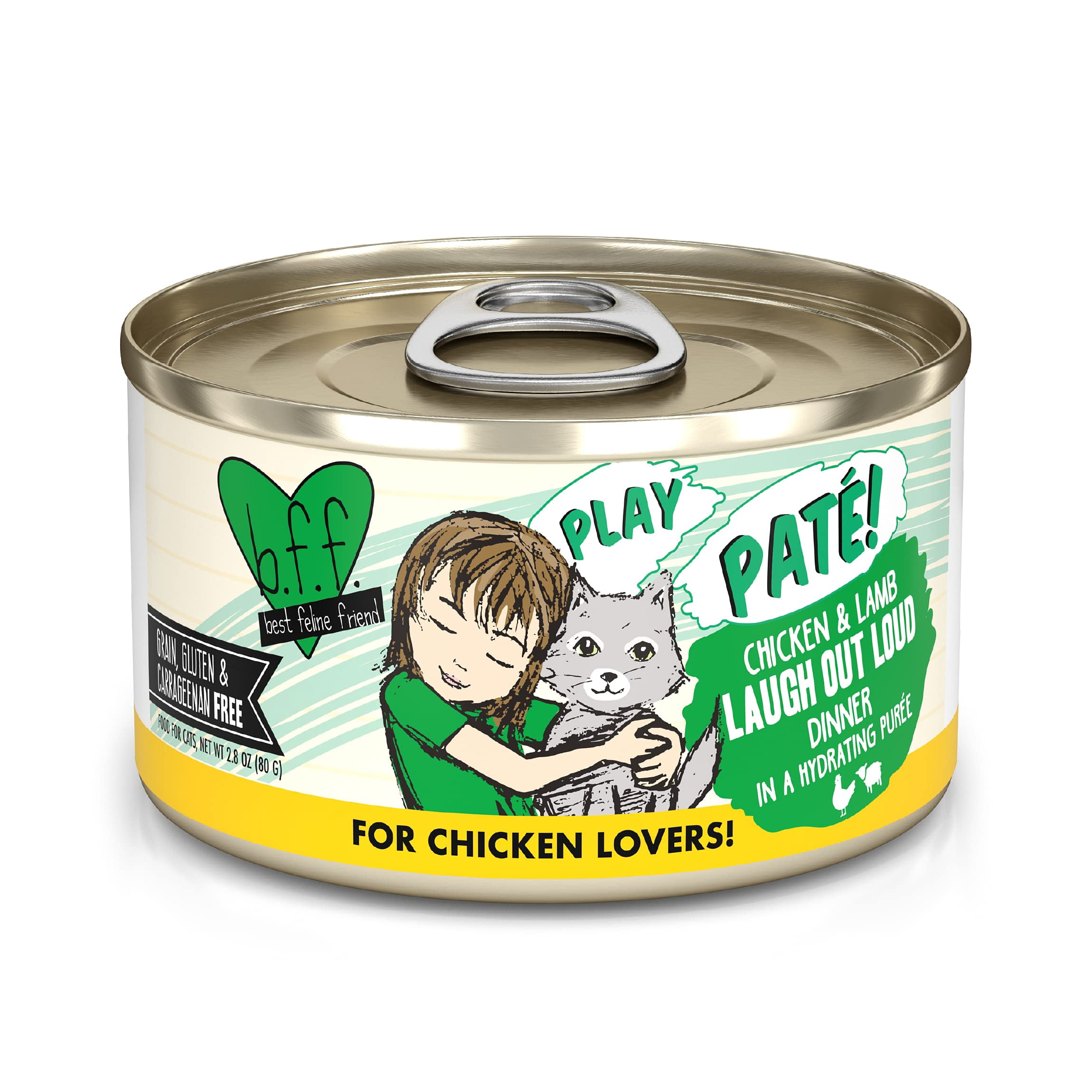 Weruva B.F.F. Play - Best Feline Friend Paté Lovers, Aw Yeah!, Chicken ...