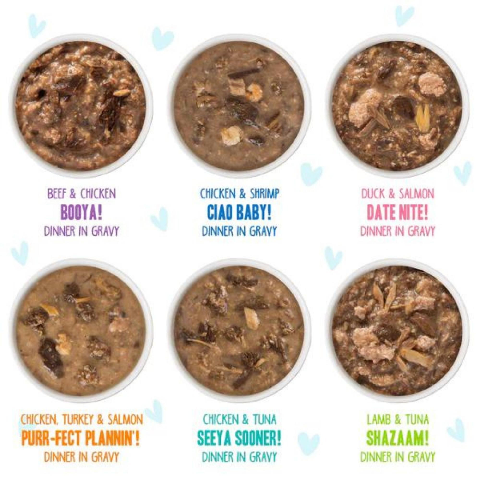 Weruva BFF OMG Potluck O'Pouches Wet Cat Food Variety Pack, 12 Count, 2 ...