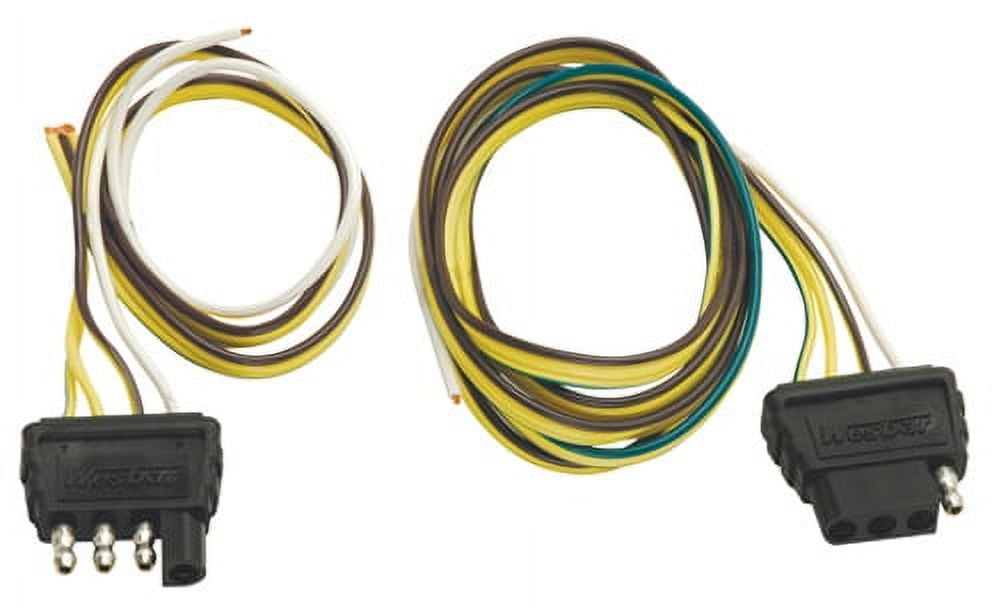 Wesbar 707270 4 Flat Trailer End Connector (Wishbone Harness) - Walmart.com