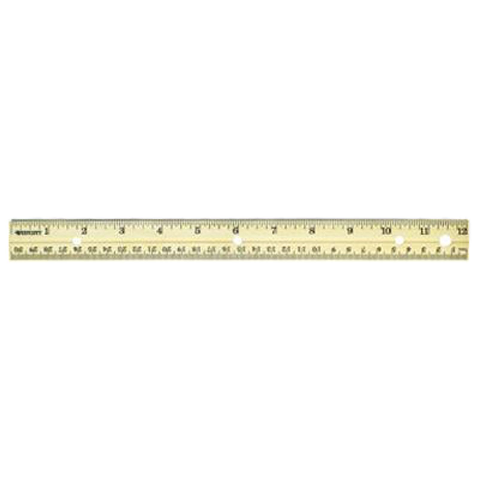 Wescott 10702 Wood Ruler, English/Metric, 12-In. - Quantity 36 ...