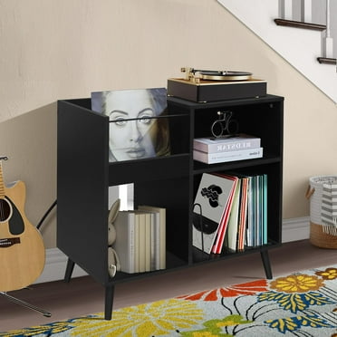 Oubayajia Mid-Century Display Record Player Stand, Turntable Table ...
