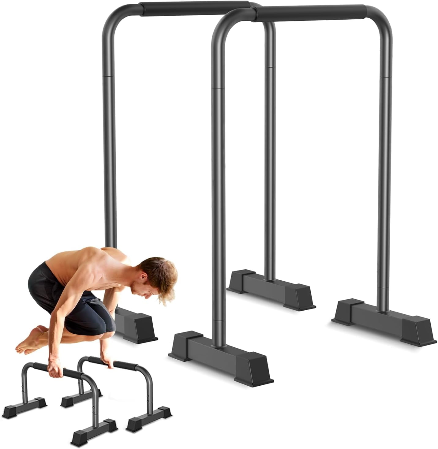 Wesfital Adjustable Dip Stand, Home Gym Exercise Equipment, 1100LBS ...
