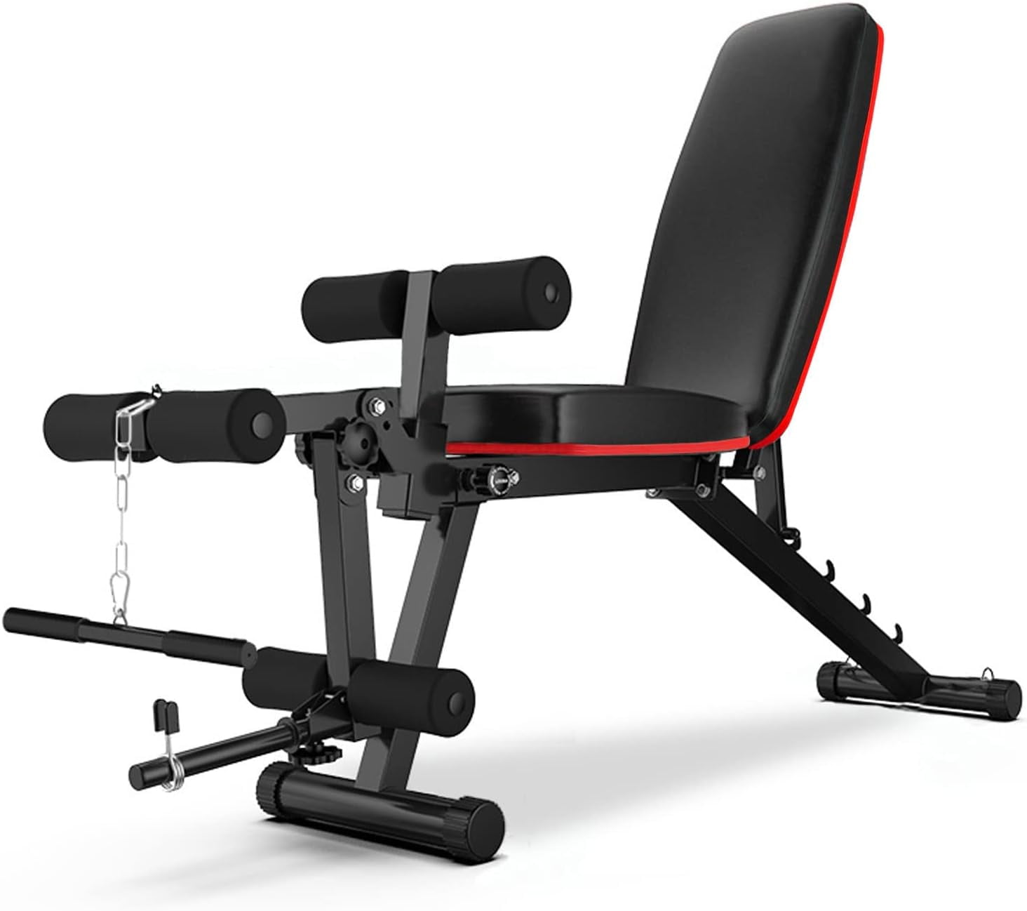 Wesfital Weight Bench with Leg Extension and Curl, Adjustable Workout ...