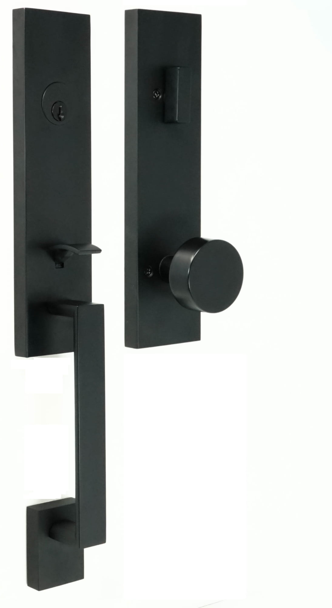 Weslock Leighton Deadbolt Keyed One Side Handle Set with Mesa Knob ...