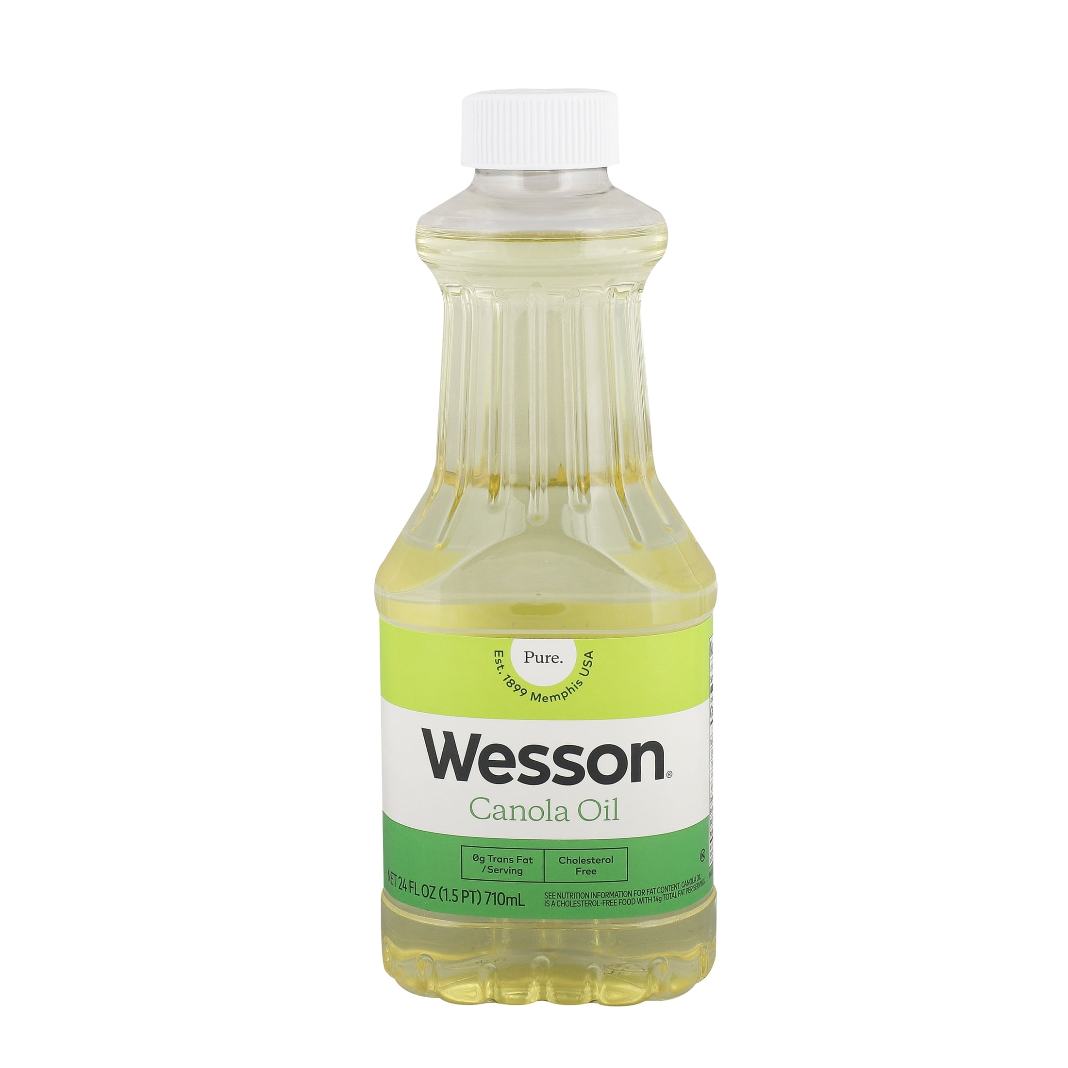 Wesson Pure Canola Oil, 0g Trans Fat, Cholesterol Free, 24 fl oz ...