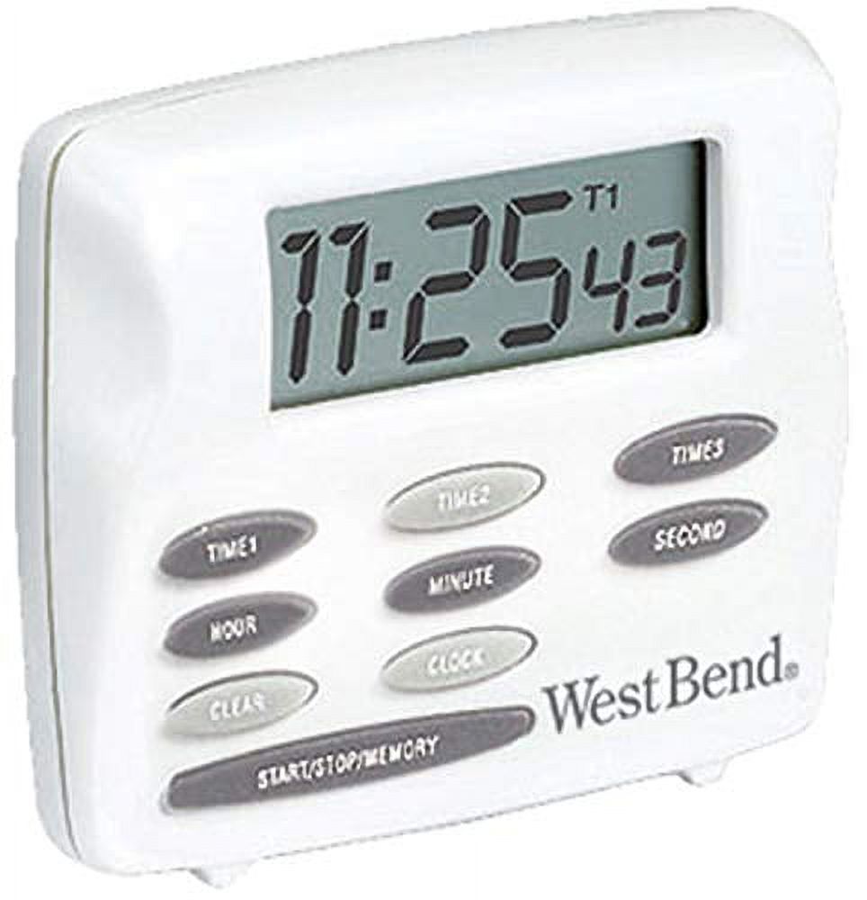 West Bend Easy to Read Digital Magnetic Kitchen Timer Features Large ...