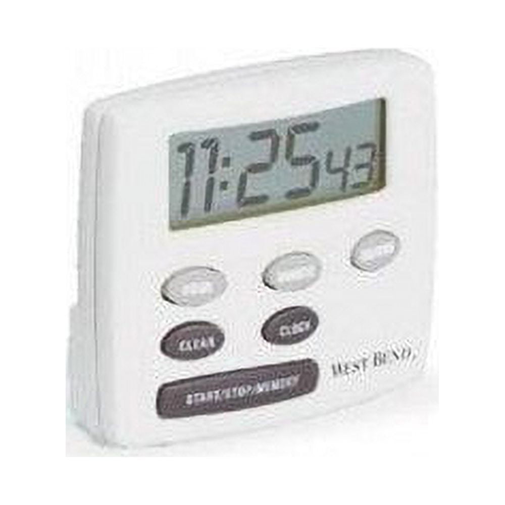 West Bend Single Channel Timer with Clock, White - Walmart.com