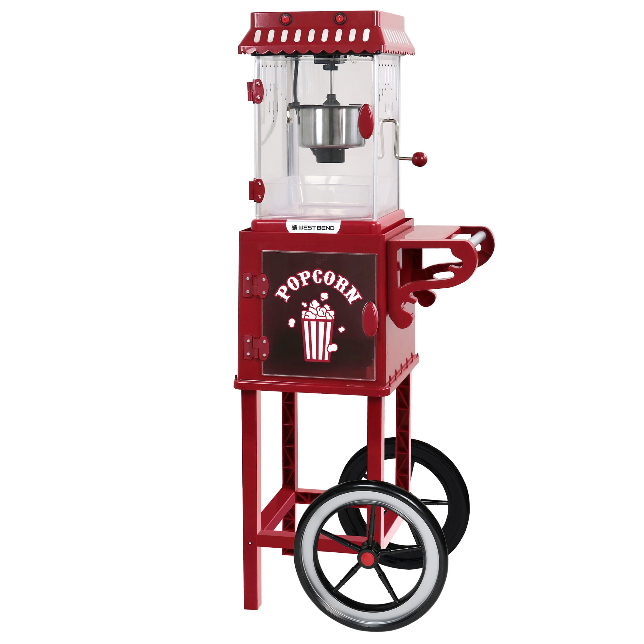 West Bend 10-Cup Popcorn Maker with Theater Style Popcorn, Wheels for ...