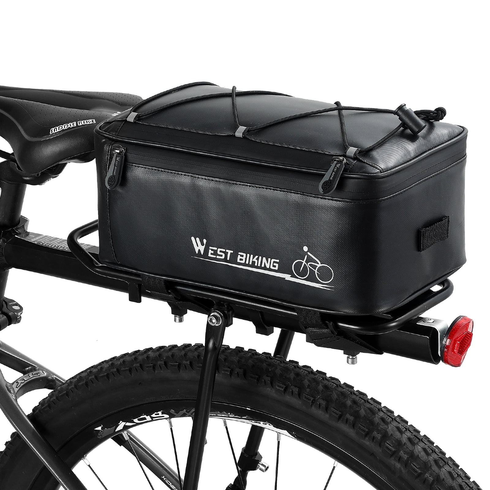 West Biking 4L Bicycle Rear Rack Bag, Waterproof Cycling Cargo Carrier ...