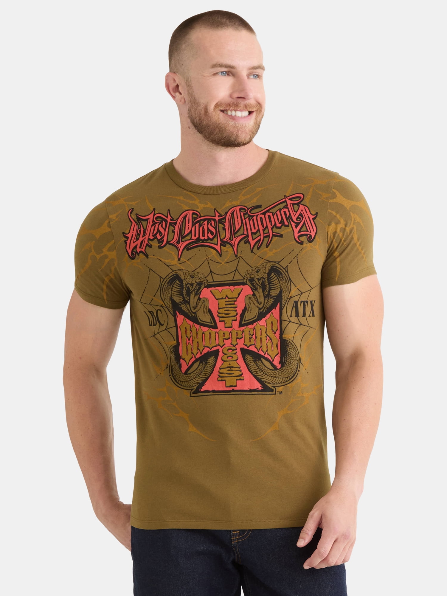 West Coast Choppers Men's and Big Men's Graphic Tee with Short Sleeves ...