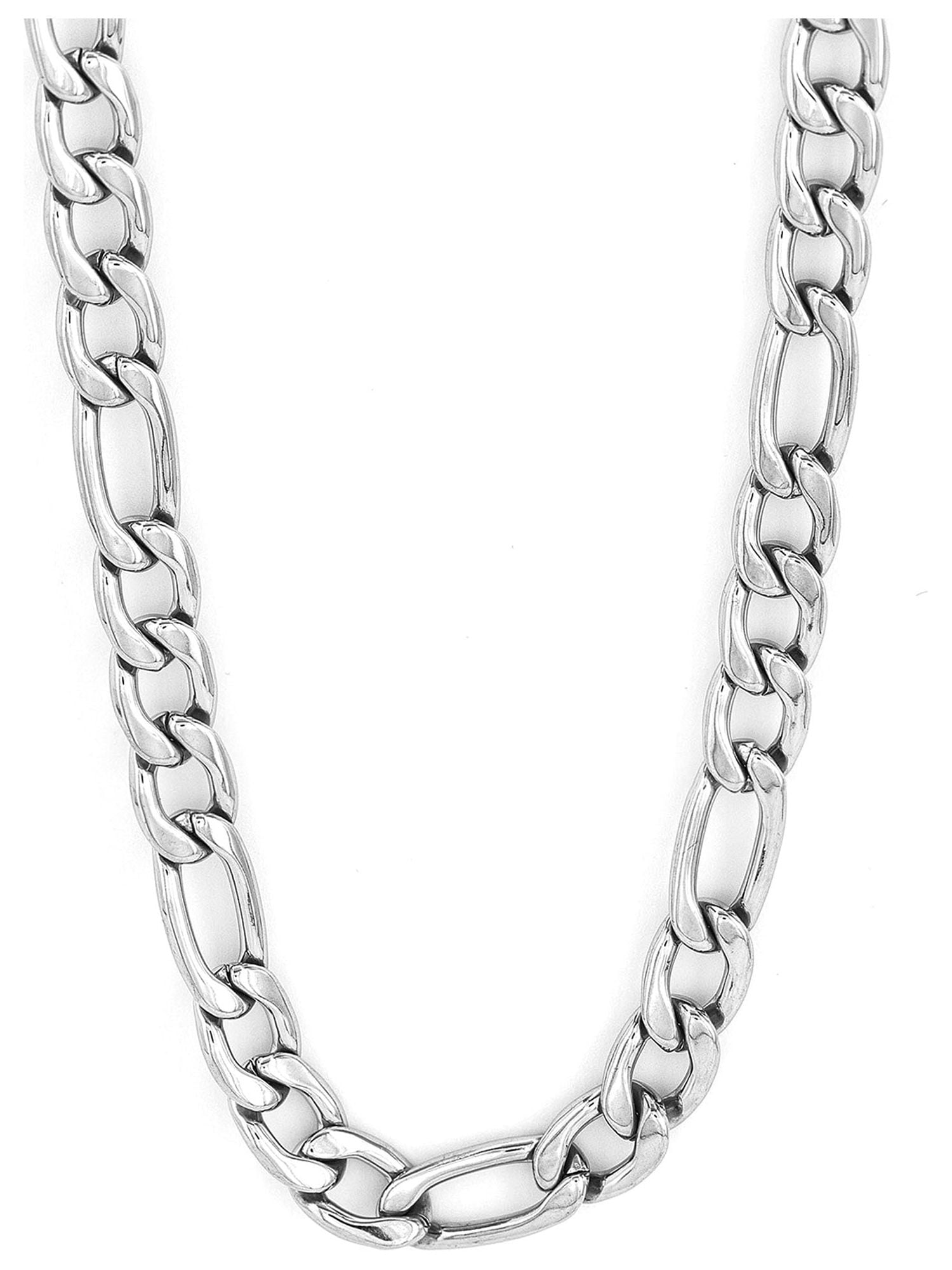 West Coast Jewelry Men's Stainless Steel Figaro Chain Necklace (5mm ...