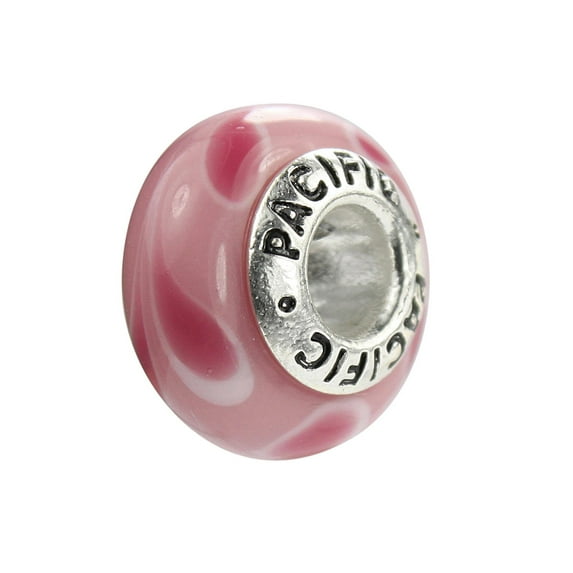 West Coast Jewelry Women's Watermelon Tango Sterling Silver Murano ...