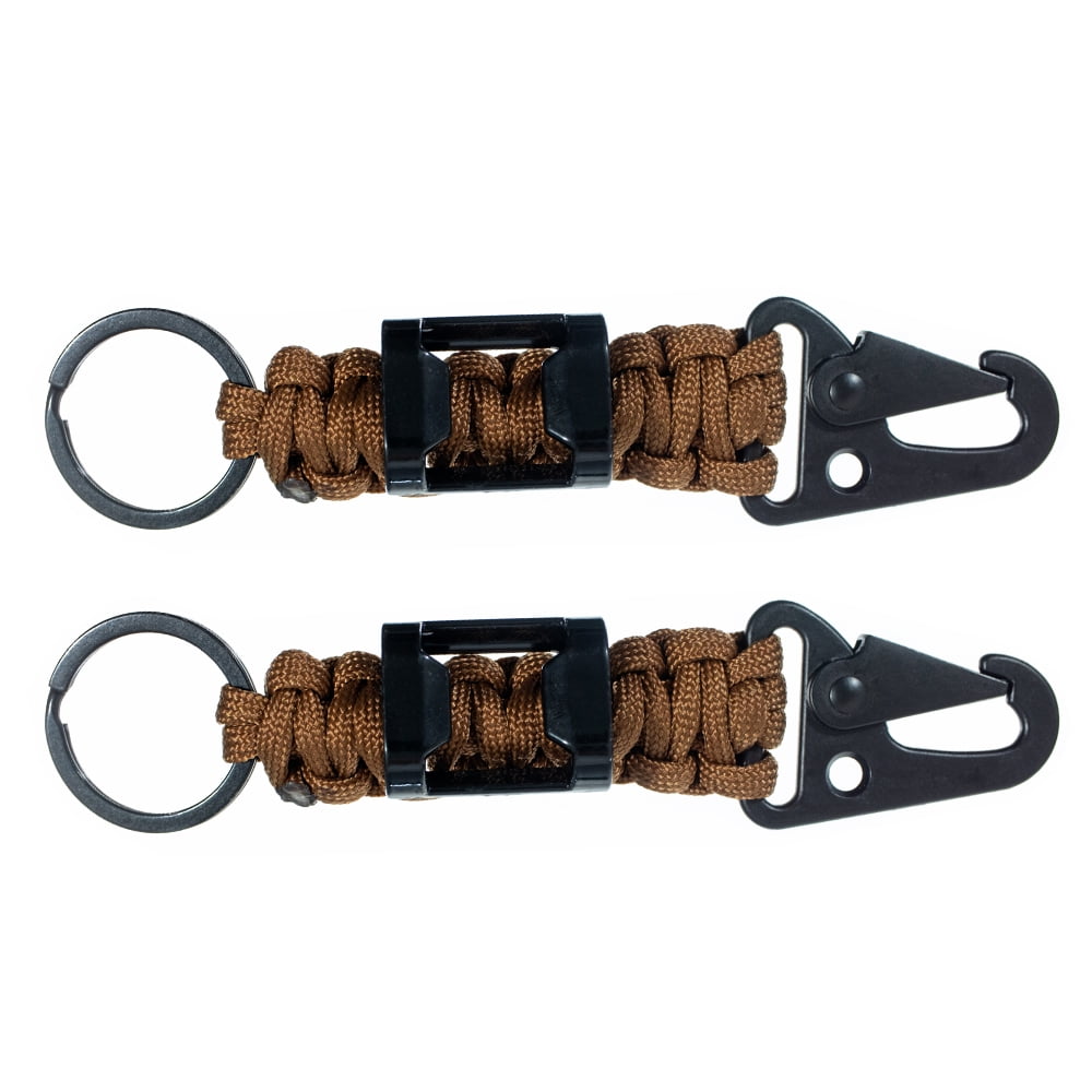 West Coast Paracord 2 Pack 550 Paracord Survival Keychain with Bottle ...