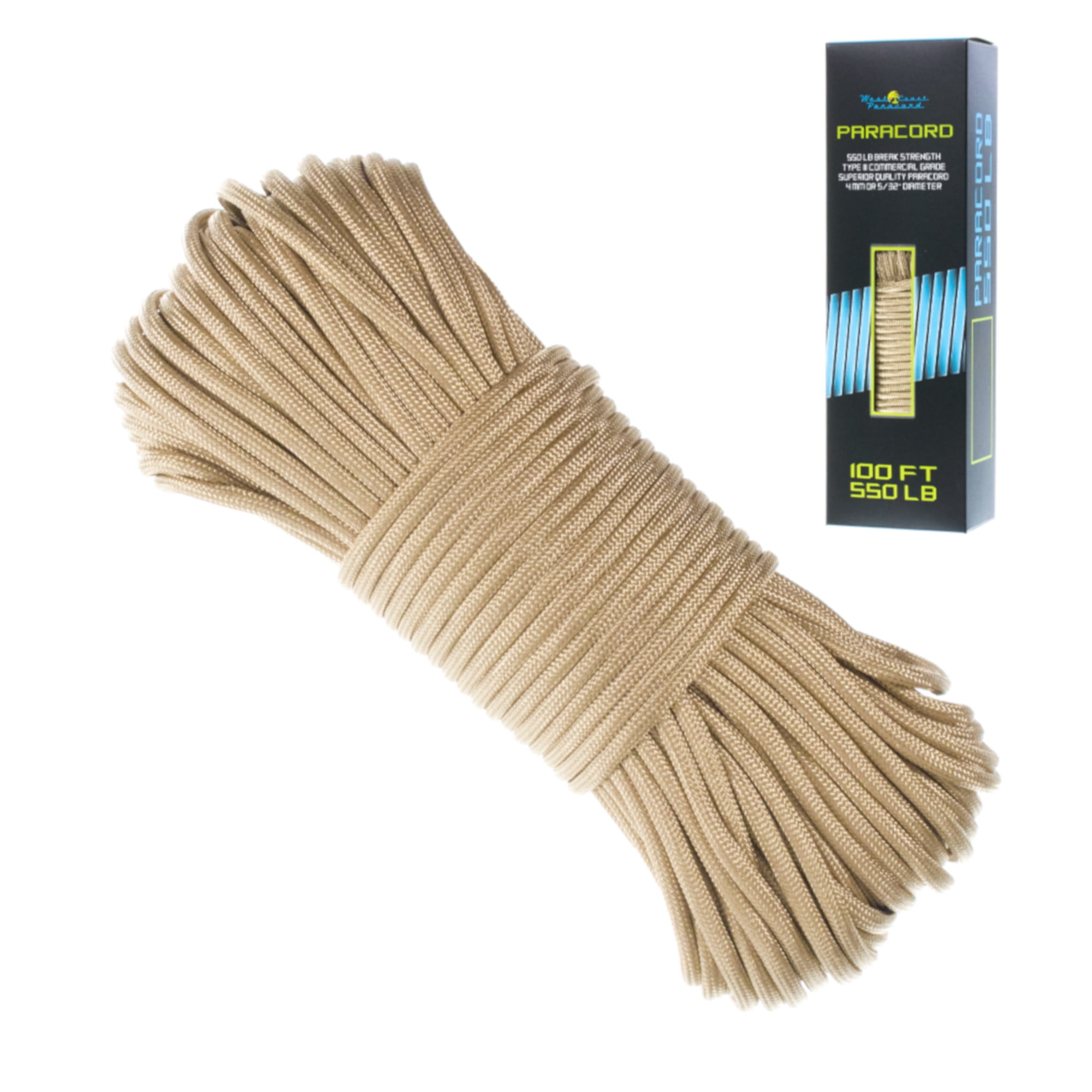 West Coast Paracord Boxed Paracord – 550 Parachute Cord in 100 Foot ...