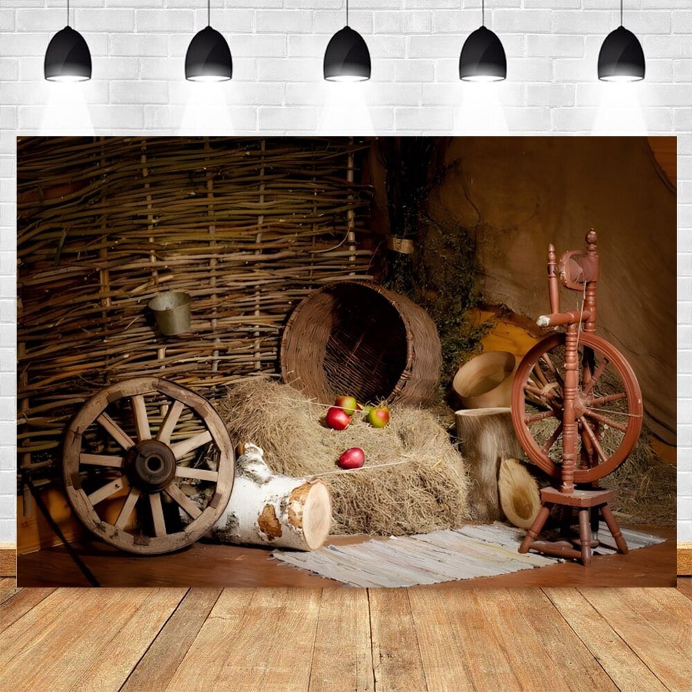 West Cowboy Backdrop Rustic Wooden Door Farm Barn Horse Baby Birthday ...