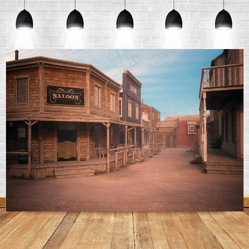 West Cowboy Backdrop Rustic Wooden Door Farm Barn Horse Baby Birthday ...
