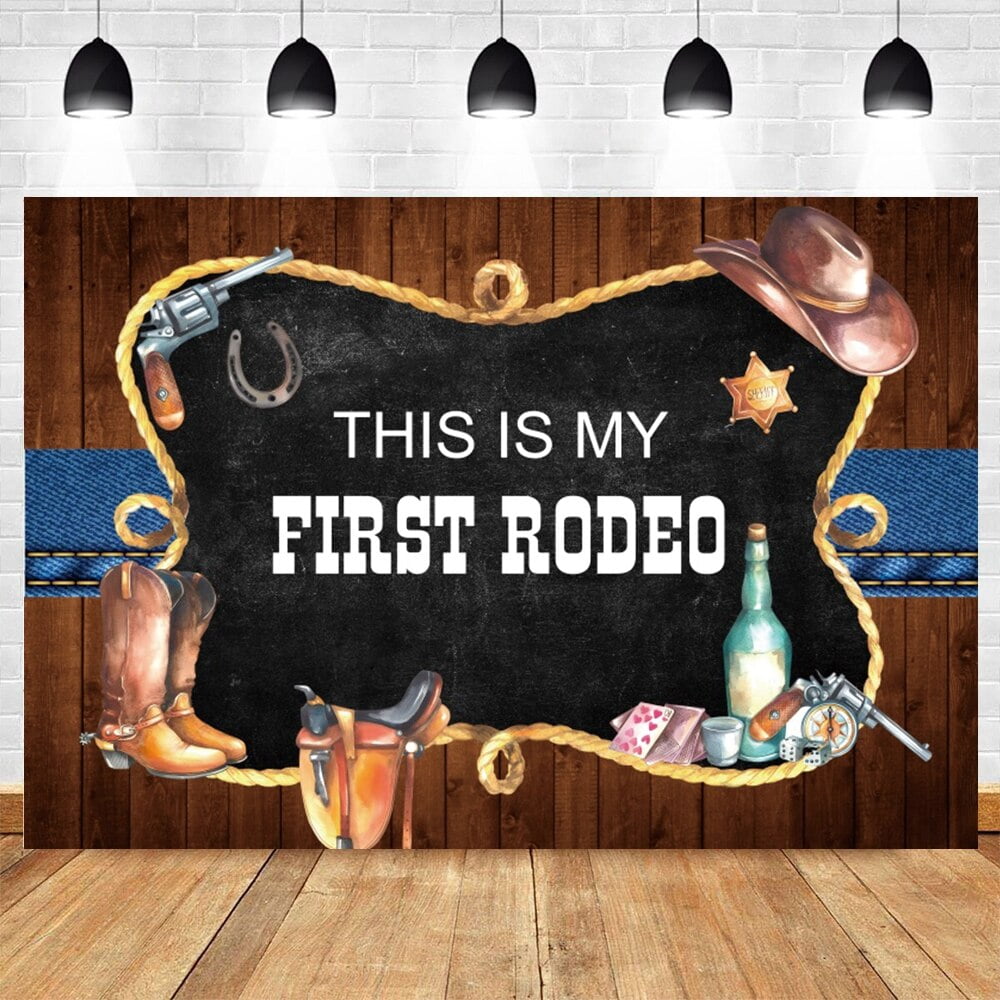 West Cowboy Backdrop Rustic Wooden Door Farm Barn Horse Baby Birthday ...