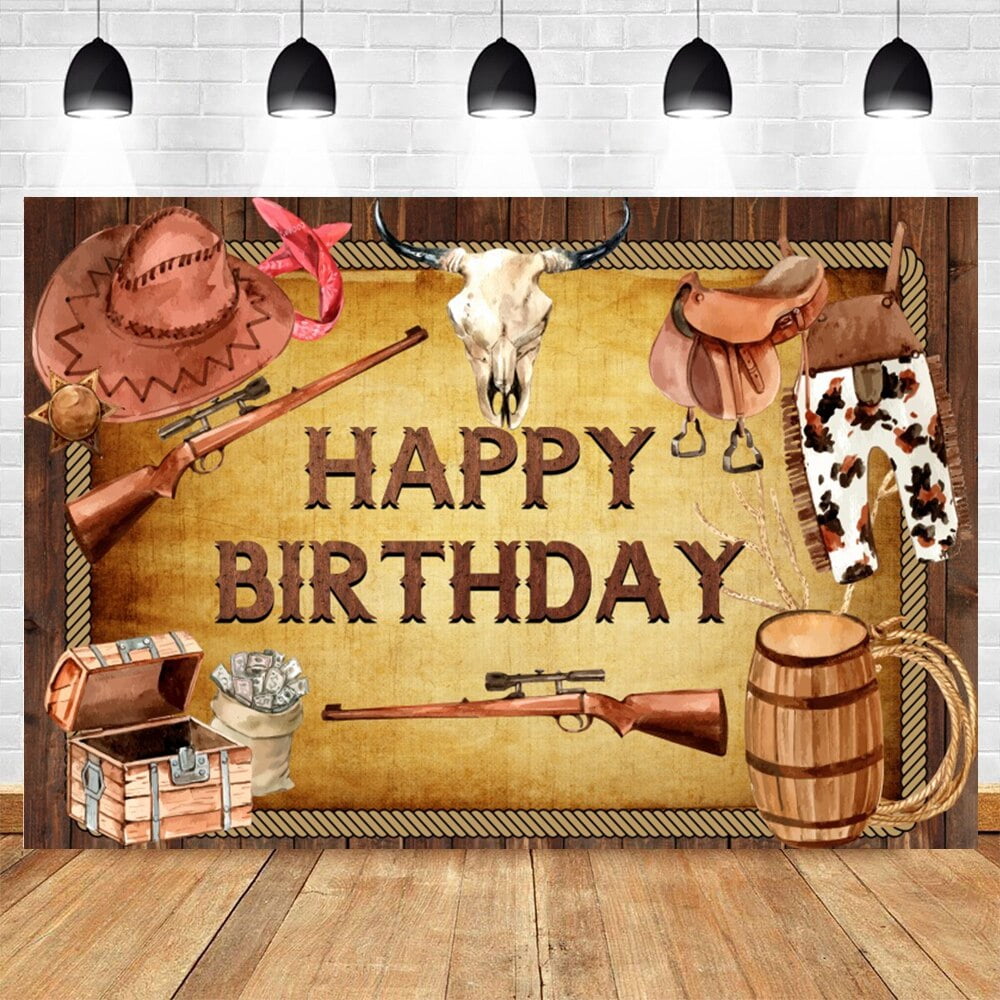 West Cowboy Backdrop Rustic Wooden Door Farm Barn Horse Baby Birthday ...