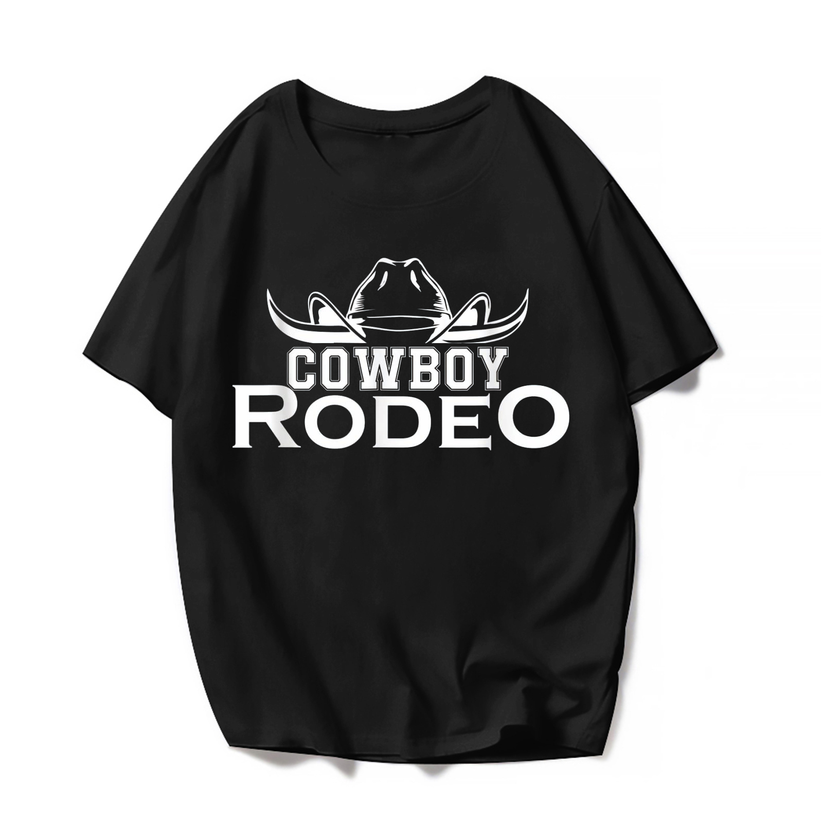 West Cowboy Rodeo T-Shirt Western Men Women Cowboys Hat Graphics Casual ...