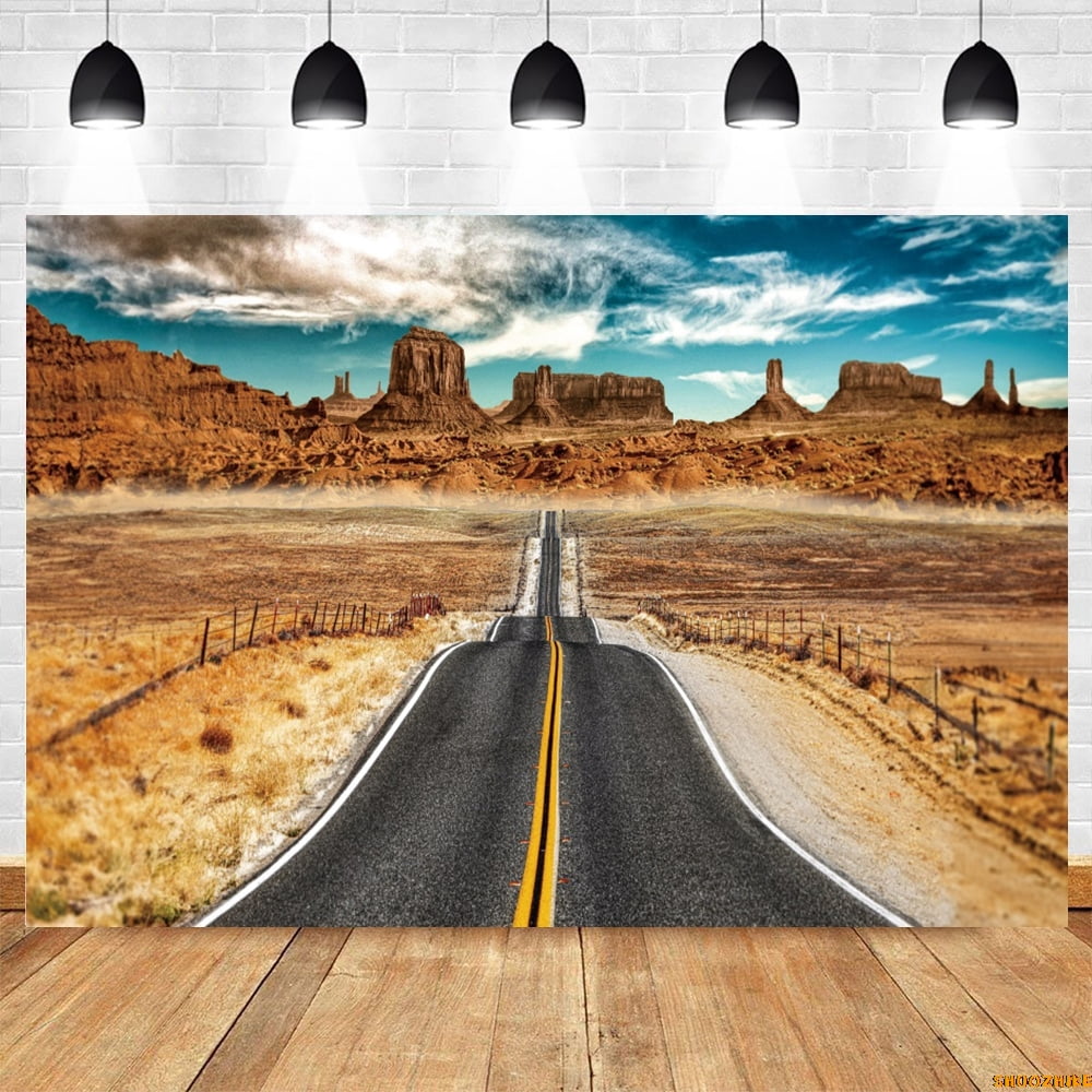 West Desert Scery Photography Backdrop Sand Cactus Dunes Cowboy ...