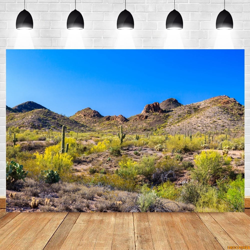 West Desert Scery Photography Backdrop Sand Cactus Dunes Cowboy ...
