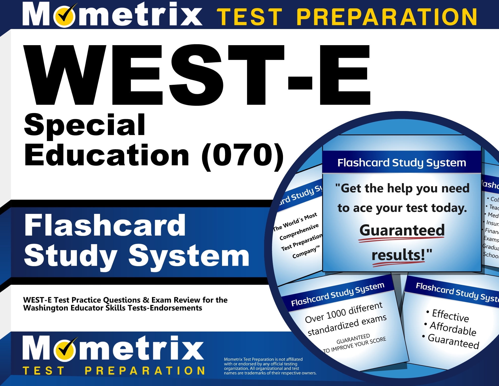 West-E Special Education (070) Flashcard Study System : West-E Test ...