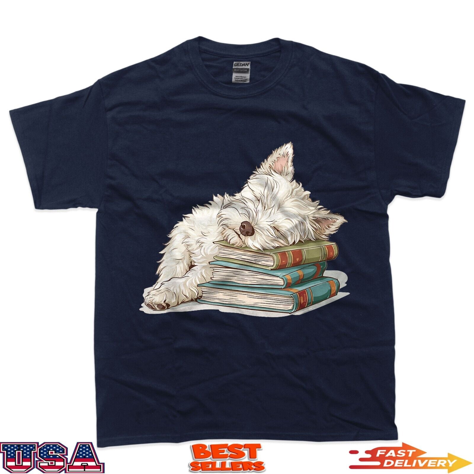 West Highland White Terrier Books Dog Breed Westie T-Shirt , Grateful ...