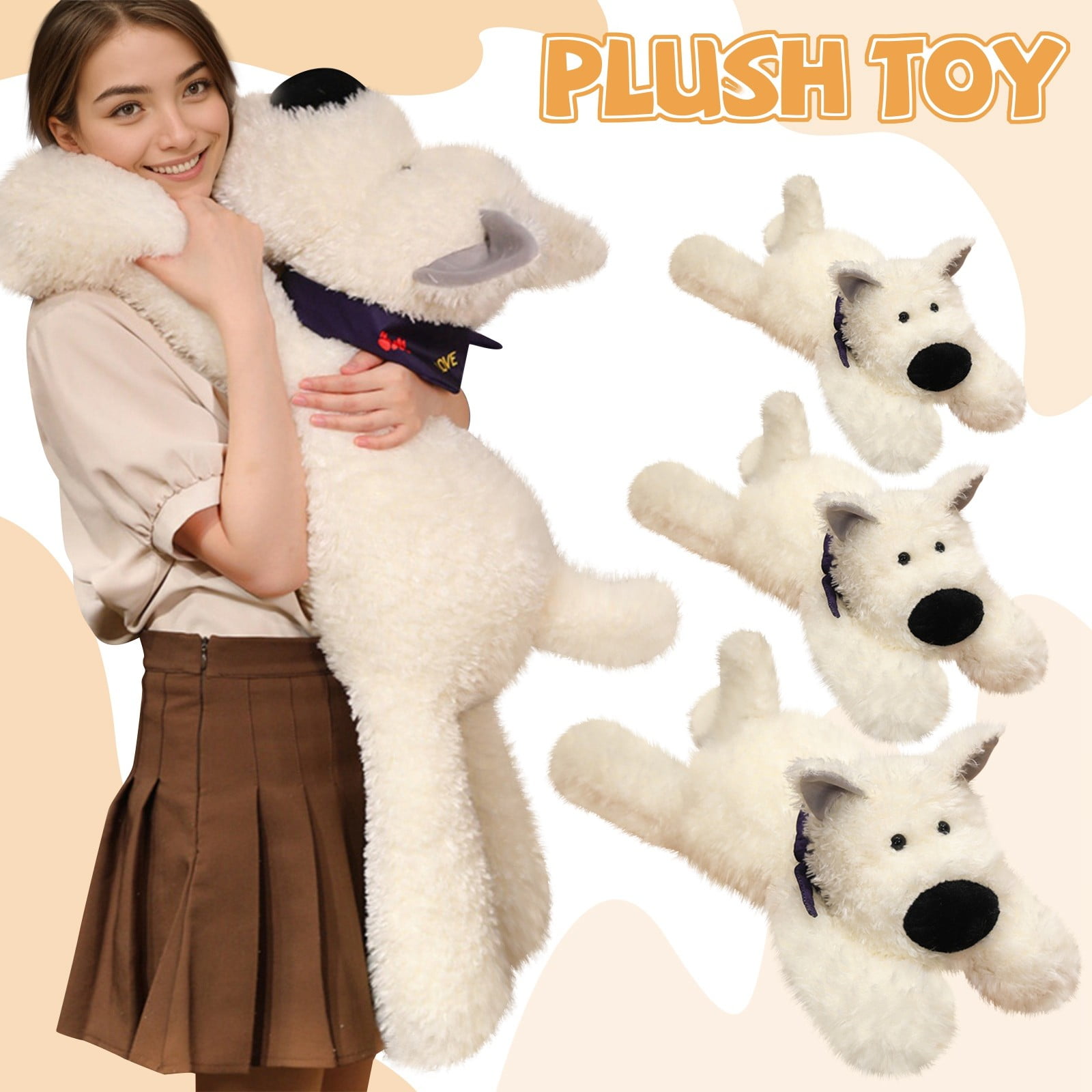 West Highland White Terrier Dog Plush Pillow Cute Puppy Stuffed Animals ...
