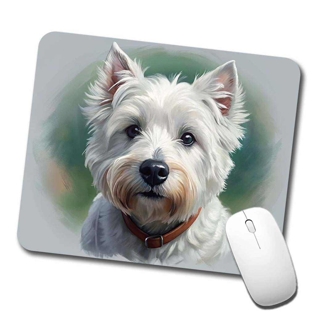West Highland White Terrier Westie Dog Illustration Mouse Pad Low ...