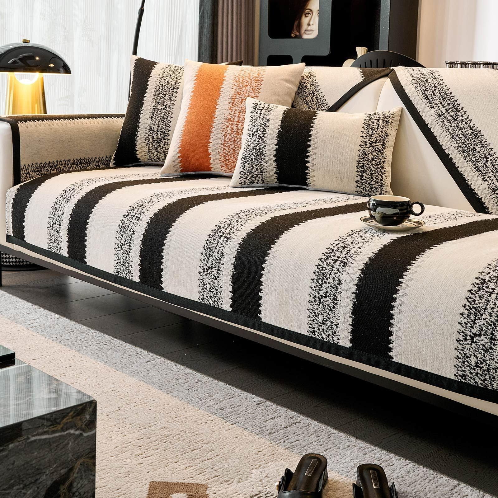 West Ivory 1 Seat 28 x 28 Inch Chenille Sofa Seat Protector – Durable ...