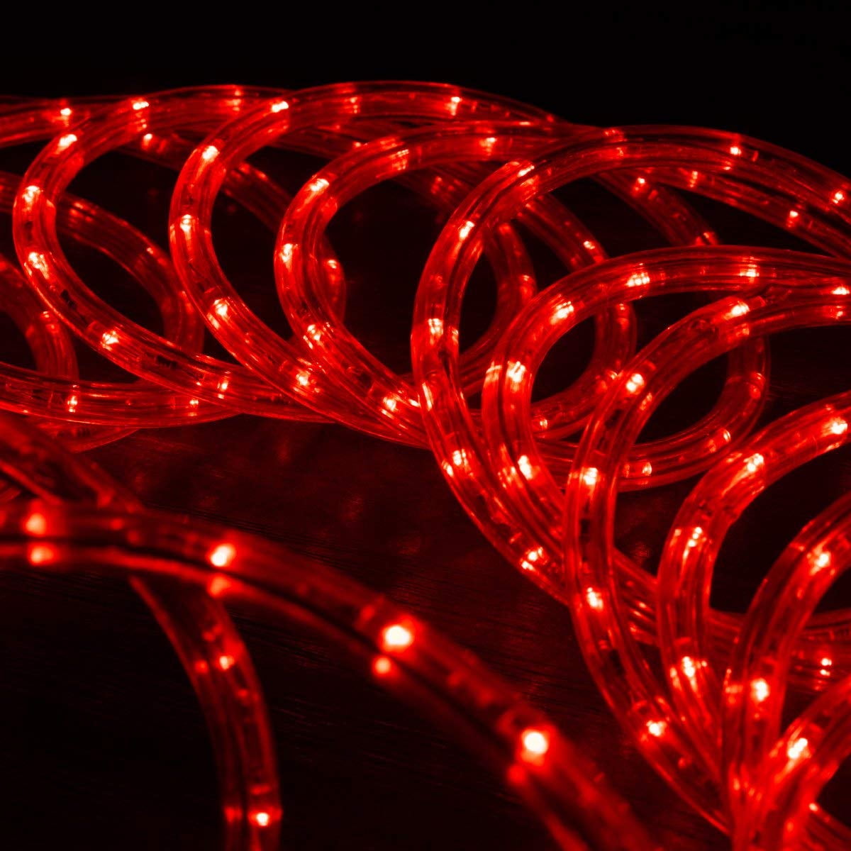 West Ivory 3/8" (10' feet) RED LED Rope Lights 2 Wire Accent Holiday ...