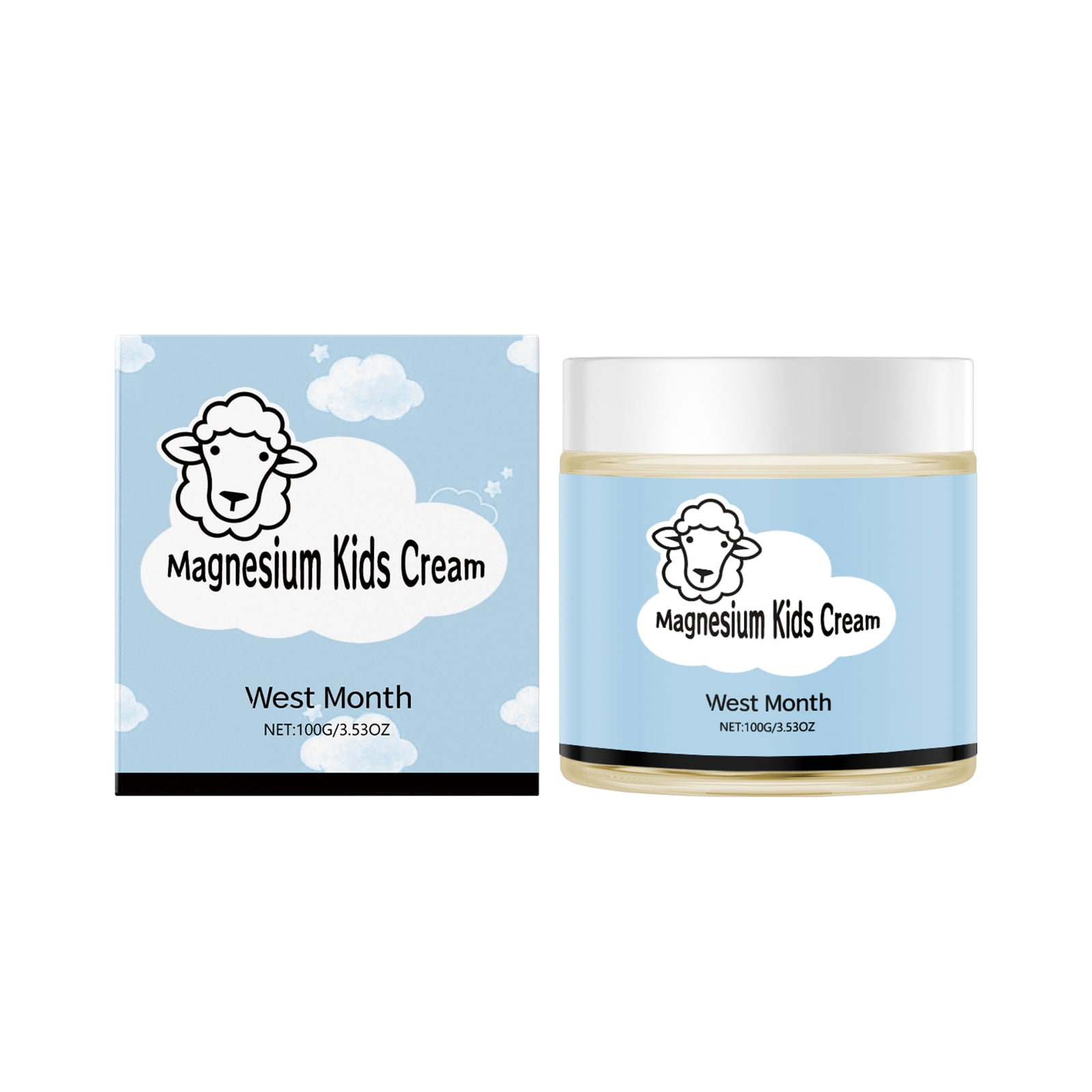West&Month Kids Magnesium Cream - Sleep Moisturizer with Lavender & Vitamin E 100g - Walmart.com