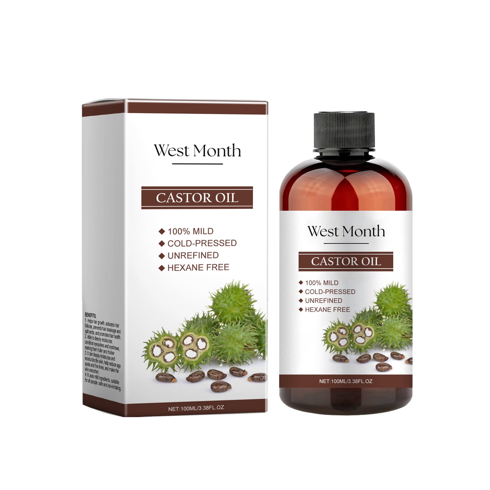 West&Month Multi-Effect All-In-One Castor Oil, Multi-Effect Care ...
