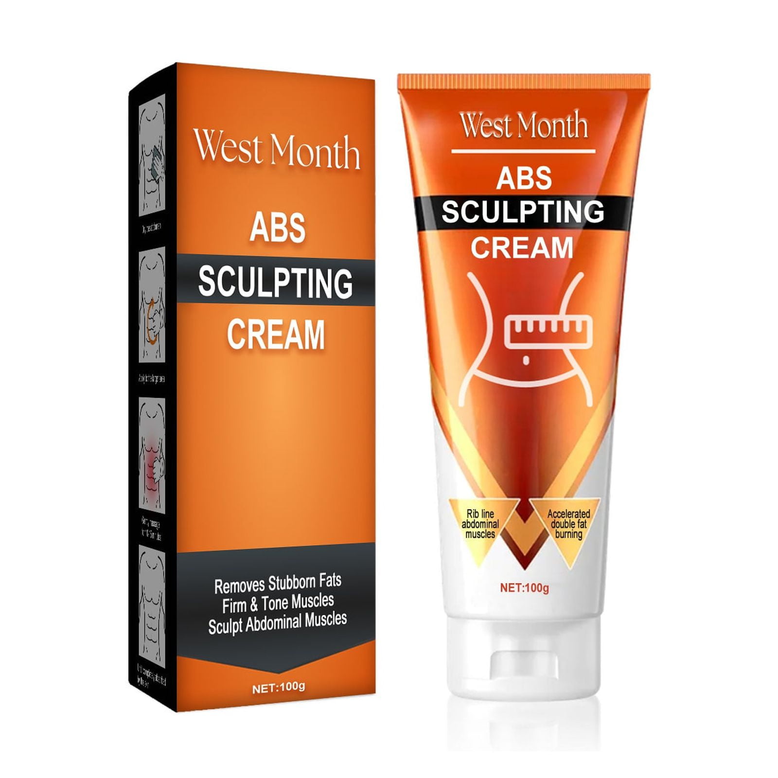 West Month Muscle Care Cream Daily Men's Abdominal Line Fitness Massage ...