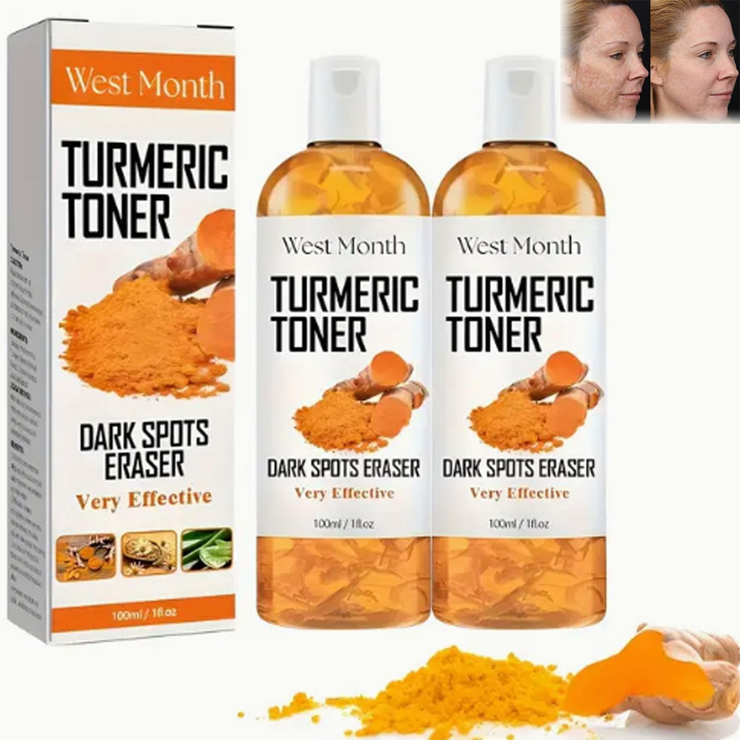 West Month Turmeric Toner, 100ml Turmeric Toner - Anti-Aging Facial ...